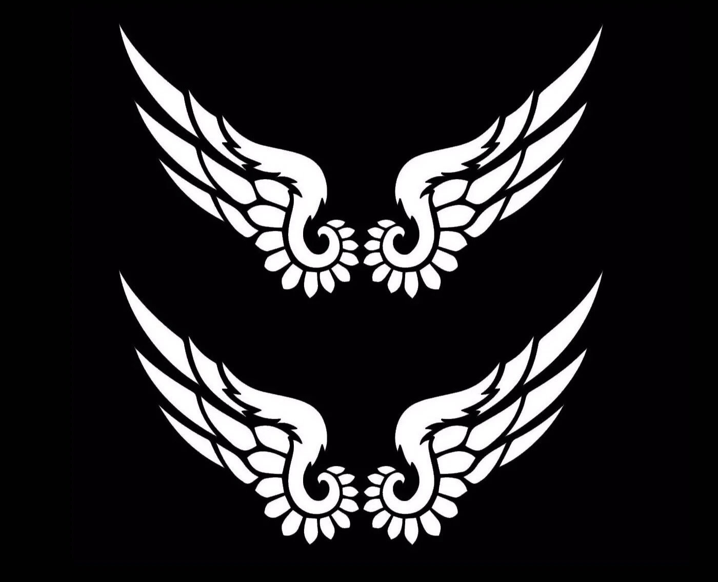 Tribal Angel Wings Native American White Vinyl Decal Car Laptop Tablet ...