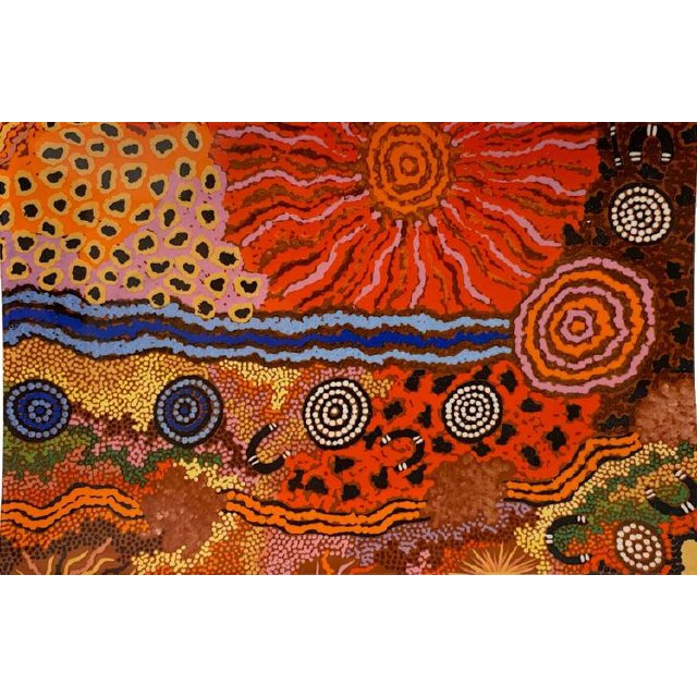 Tribal Art Cake Plate, Authentic Australian Aboriginal Art, Small Cake ...