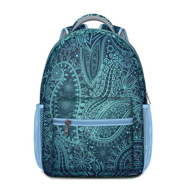 Tribal Art Paisley Backpack - Retro Waterproof Bookbag with Ergonomic ...