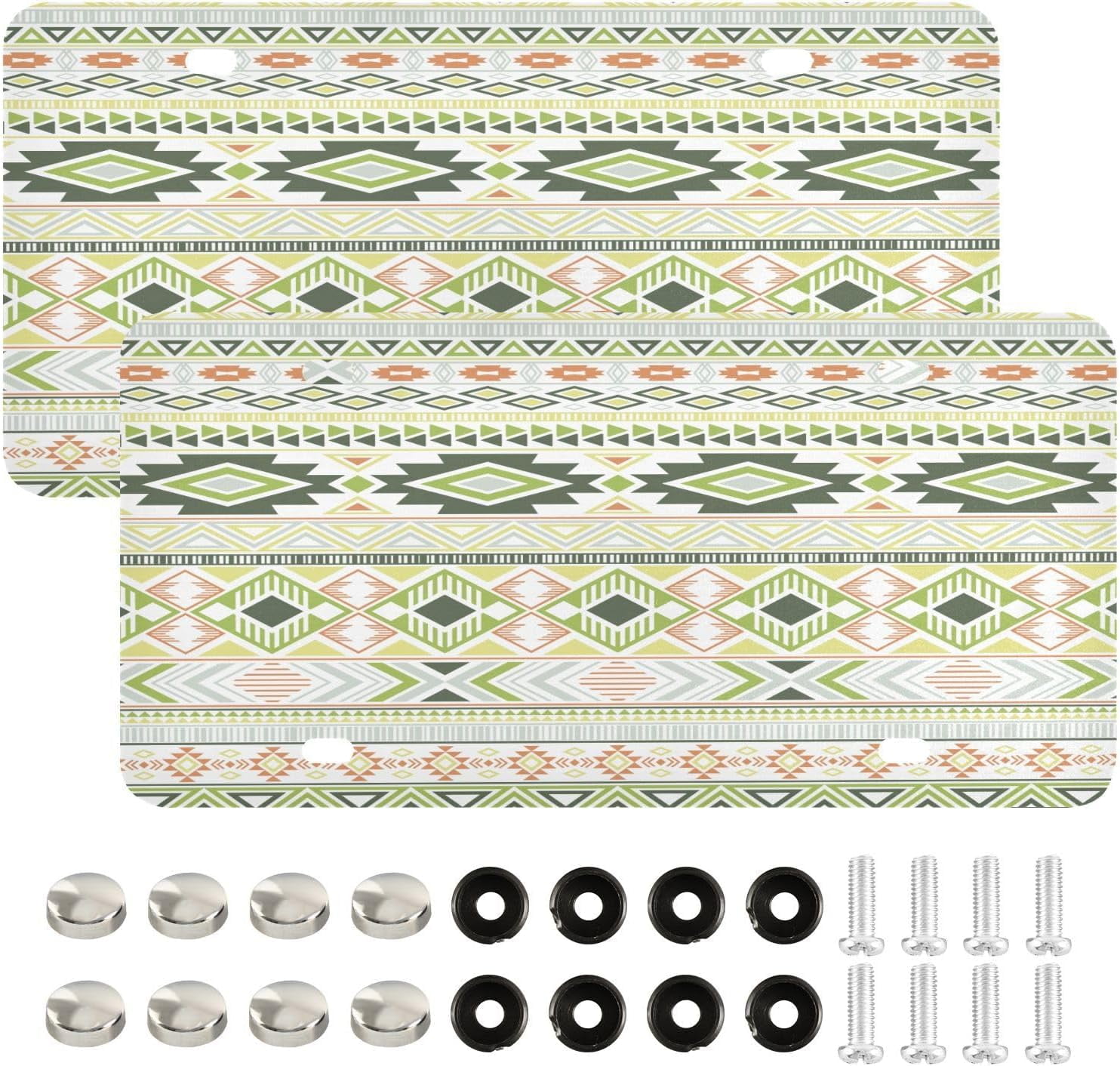 Tribal Aztec Navajo Green License Plates Front License Plate Covers ...