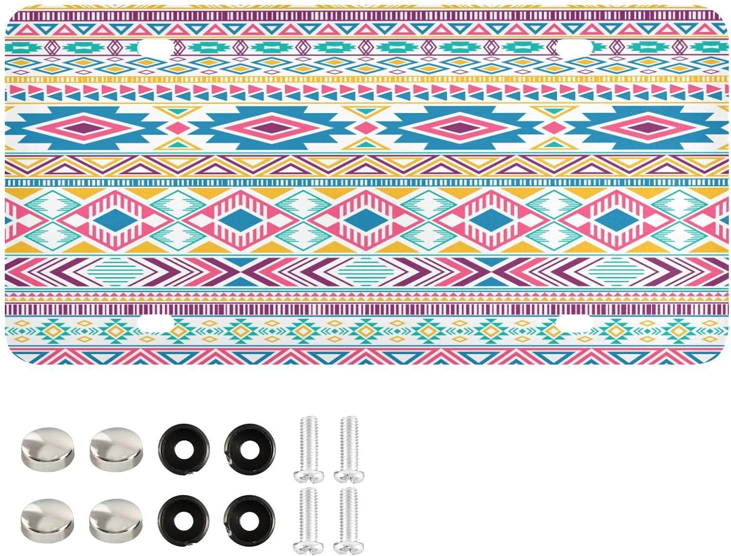 Tribal Aztec Navajo Pattern License Plates Front License Plate Covers ...
