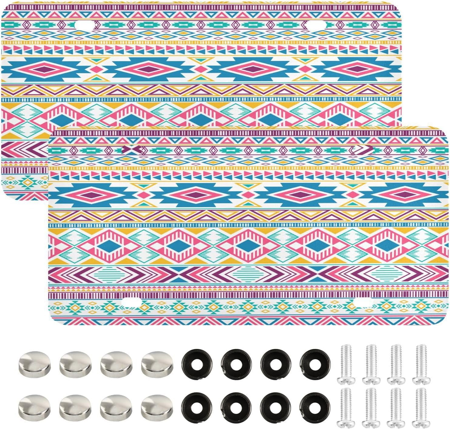 Tribal Aztec Navajo Pattern License Plates Front License Plate Covers ...