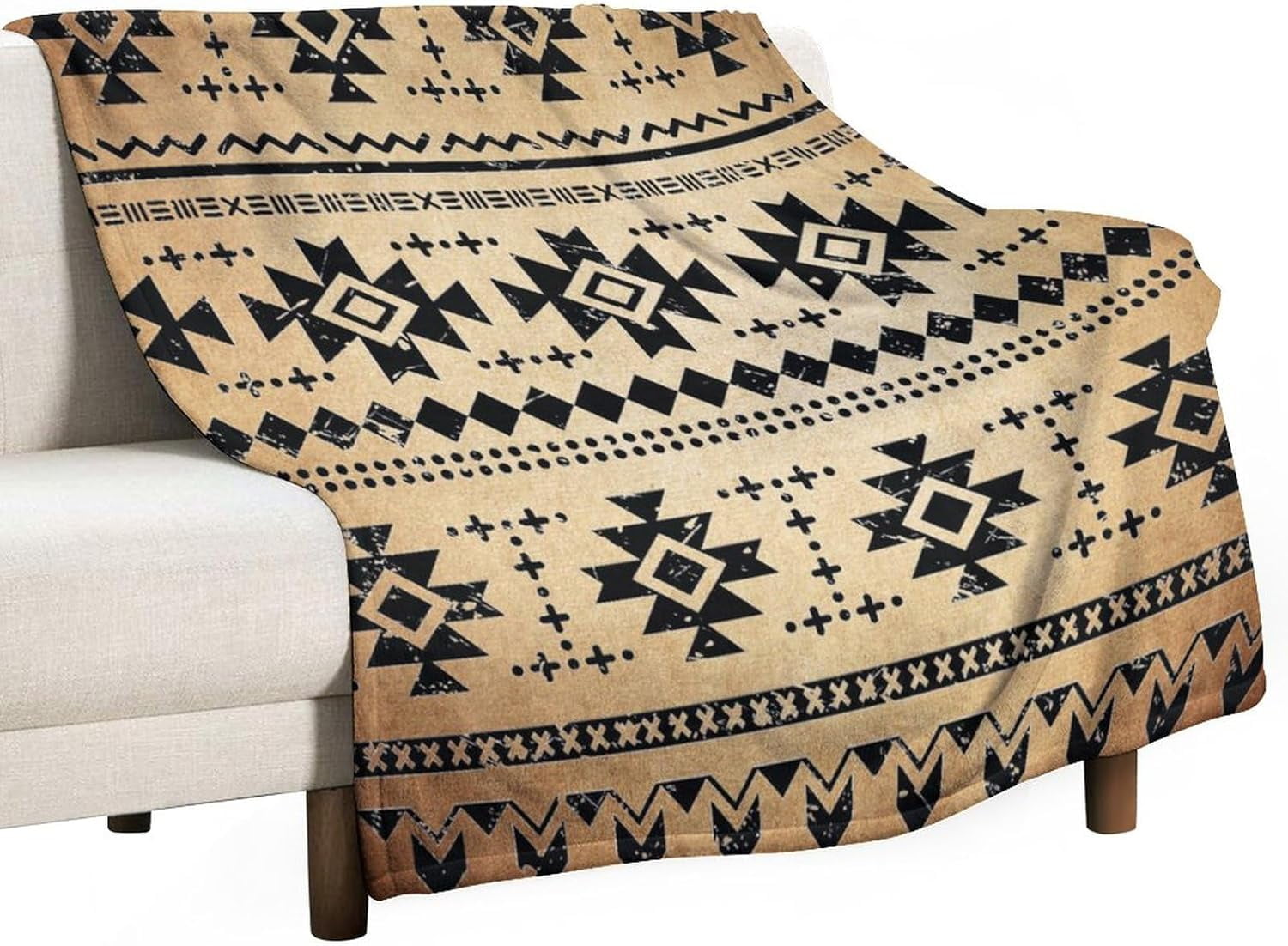 Tribal Aztec Throw Blanket, Southwestern Native Blanket, Vintage Ethnic ...