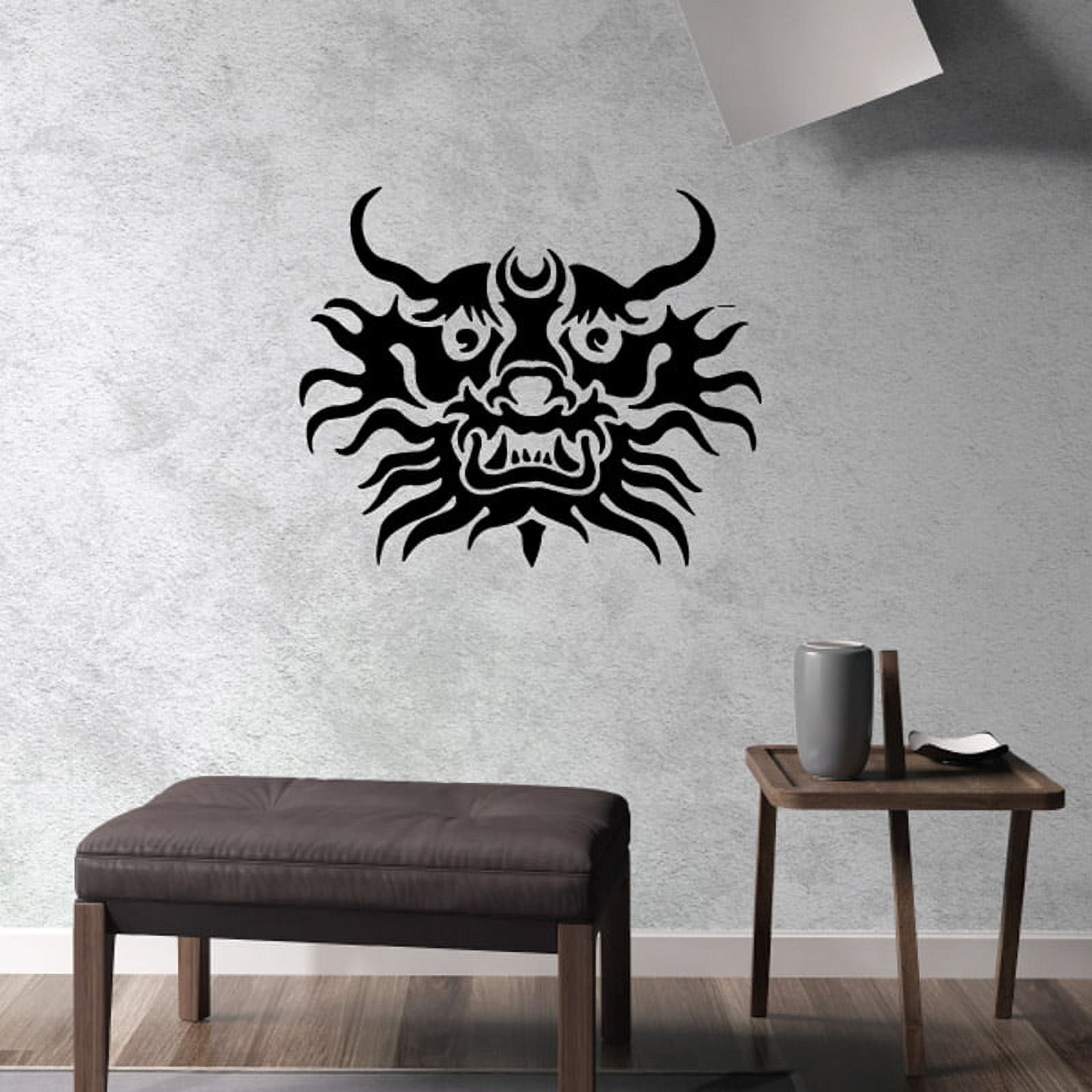 Tribal Chinese Dragon Face Decal - 36 Inches - Walmart.com