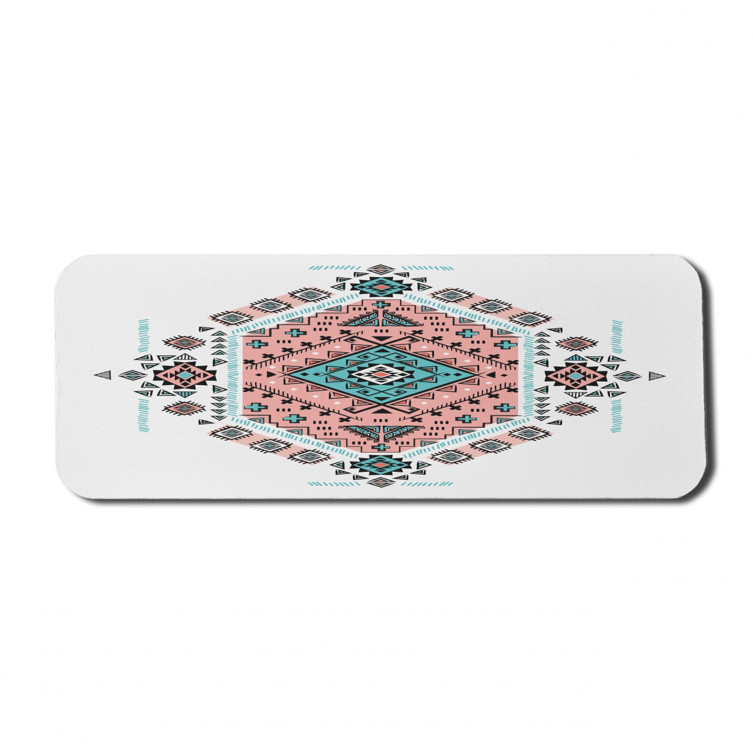 Tribal Computer Mouse Pad, Mexican Symmetrical Design 4 Corner Art ...