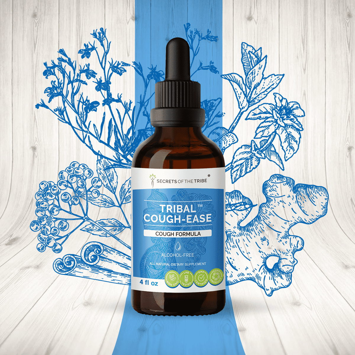 Secrets Of The Tribe Tribal Cough Ease Blend Tincture Dietary ...