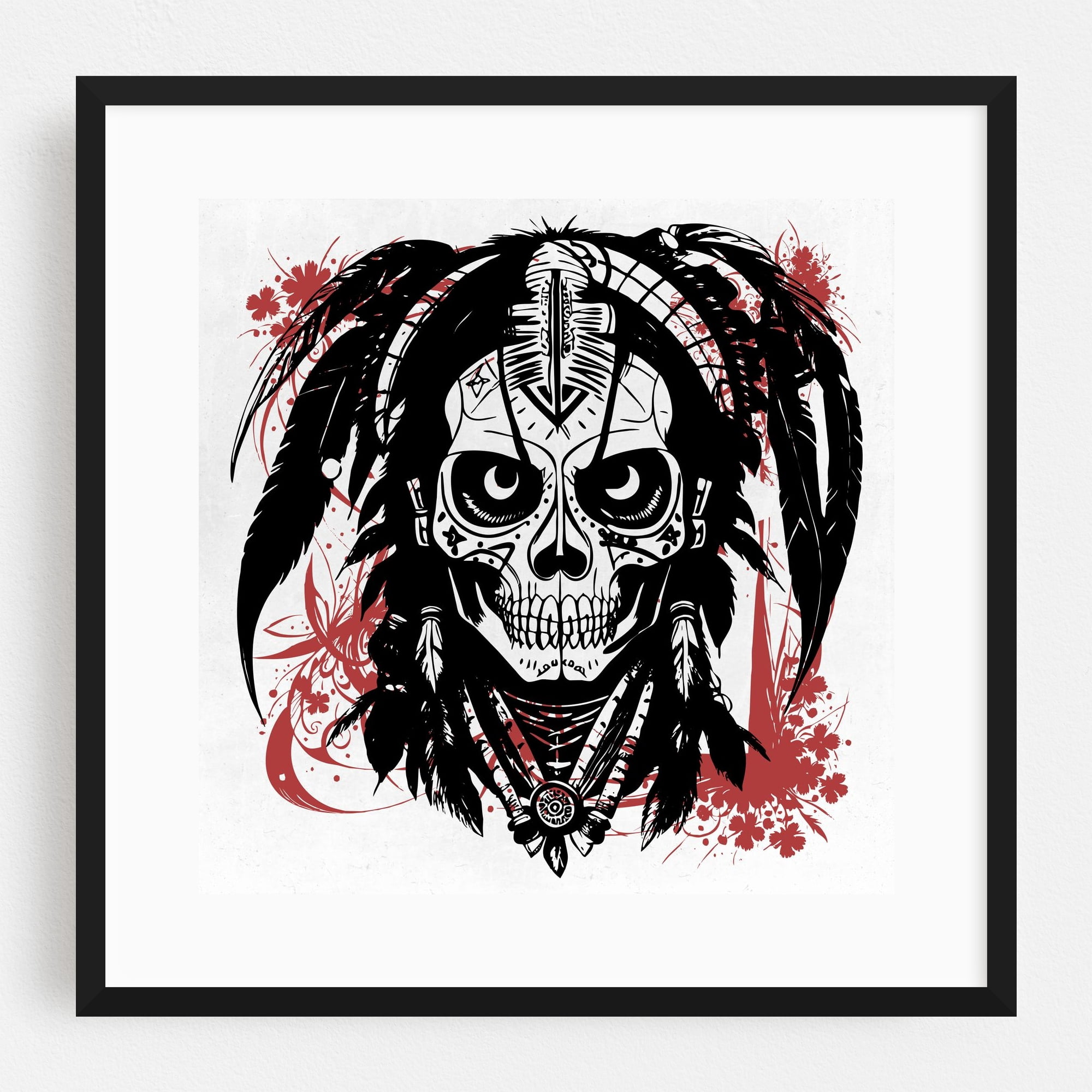 Tribal Dead. Sacred Quiet Voices - Illustration Skull Gothic Halloween ...