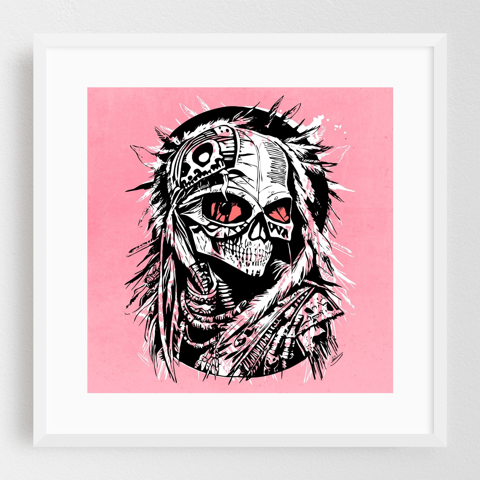 Tribal Death. Expression of Power - Illustration Skull Gothic Pop Art ...