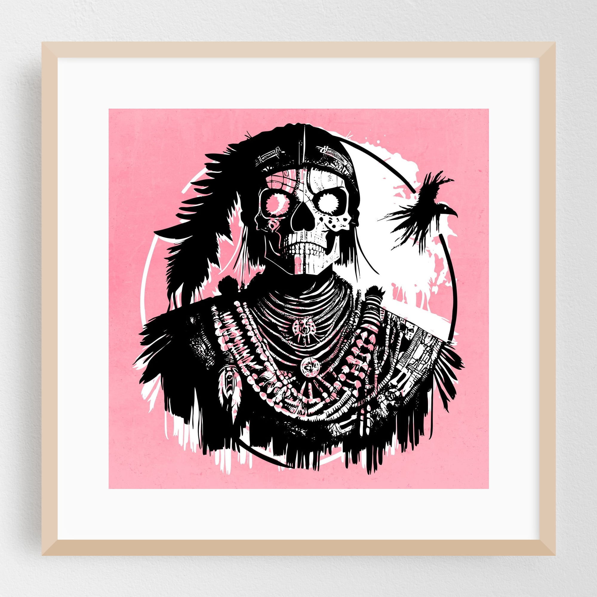 Tribal Death. Primitive Battles - Illustration Skull Gothic Creepy ...