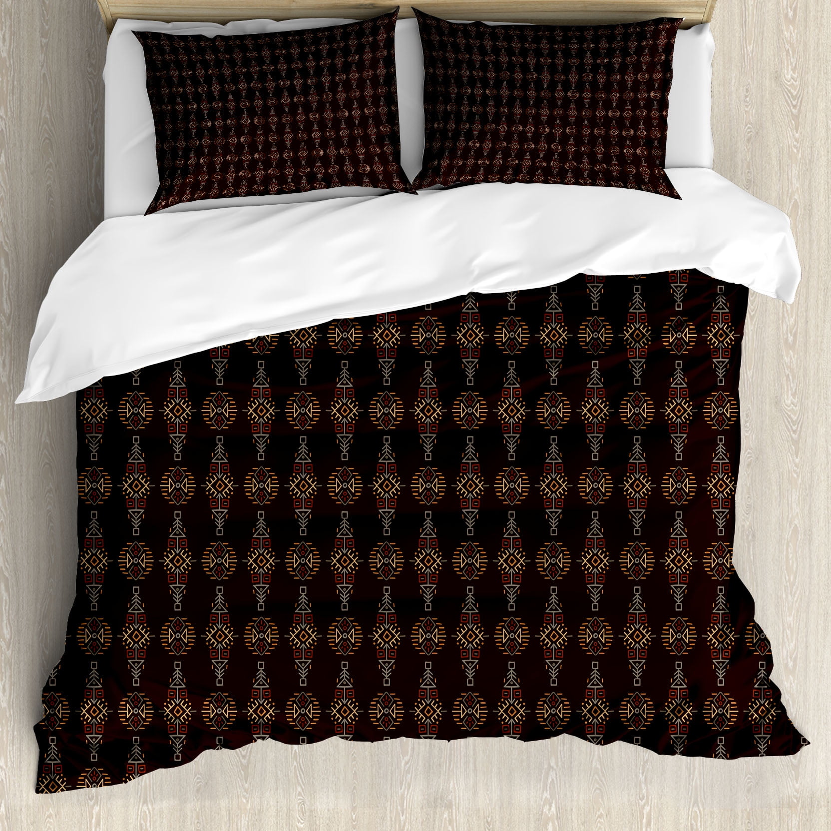 Tribal Duvet Cover Set, Australian Ethnic Aboriginal Culture Style Boho ...