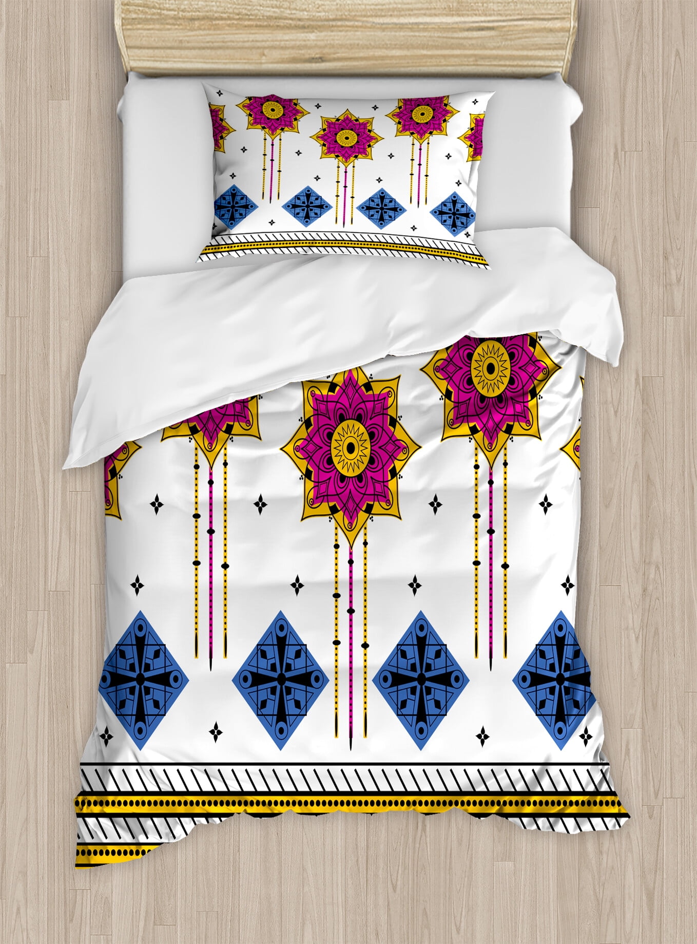 Tribal Duvet Cover Set, Colored Vector Seamless Pattern with Mayan ...