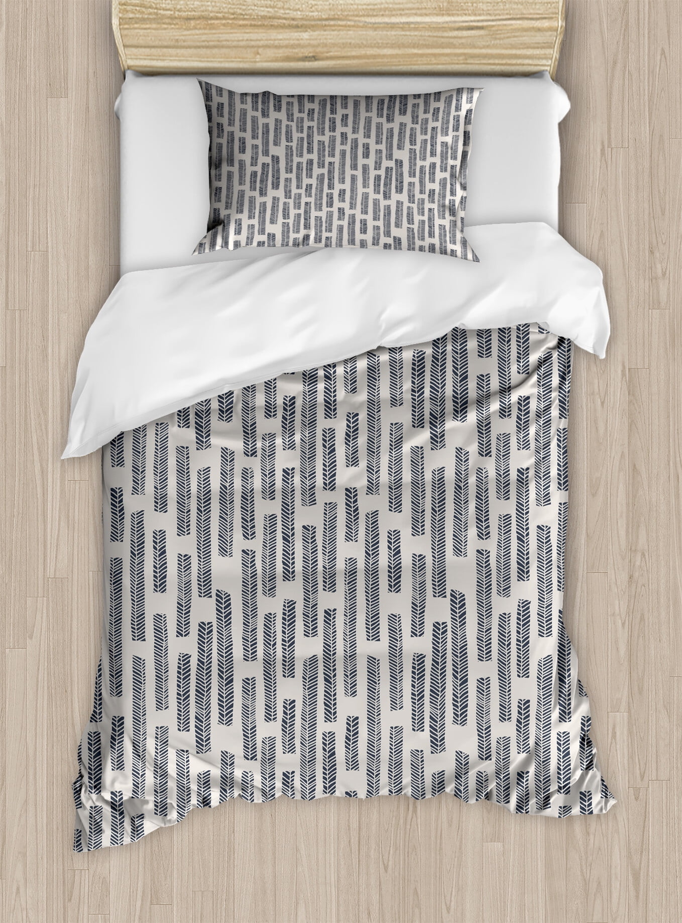 Tribal Duvet Cover Set, Traditional Aboriginal Art with Ethnic Leaves ...