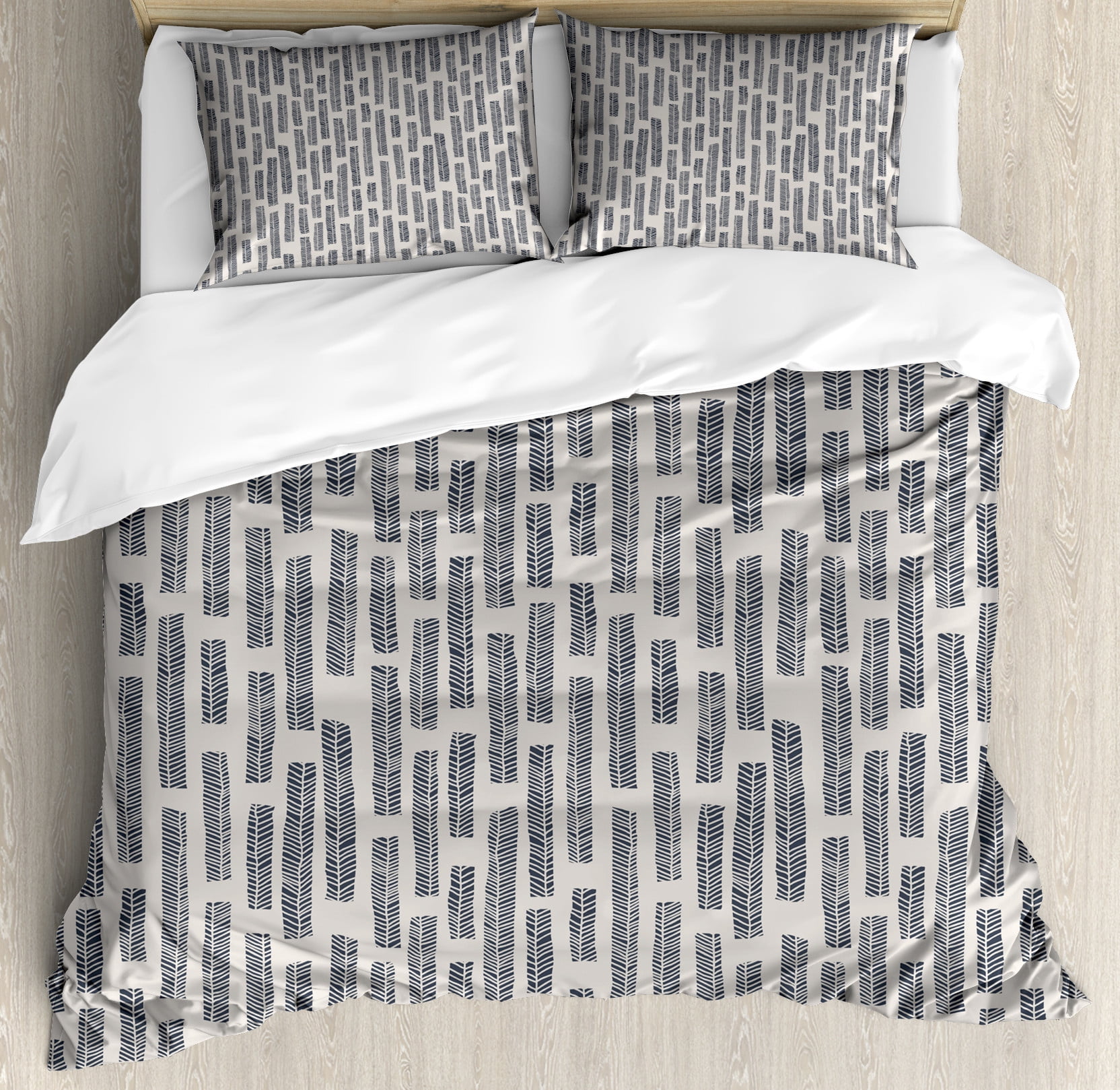 Tribal Duvet Cover Set, Traditional Aboriginal Art with Ethnic Leaves ...