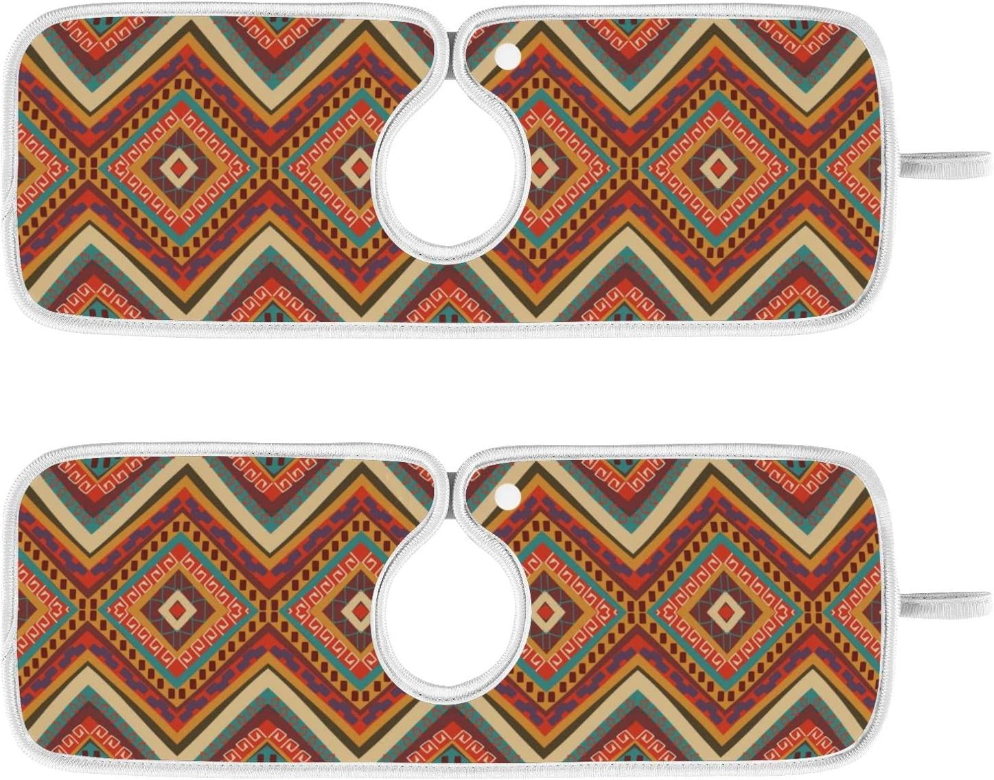 Tribal Ethnic Geometric Sink Splash Guard for Faucet 2 Packs Faucet ...