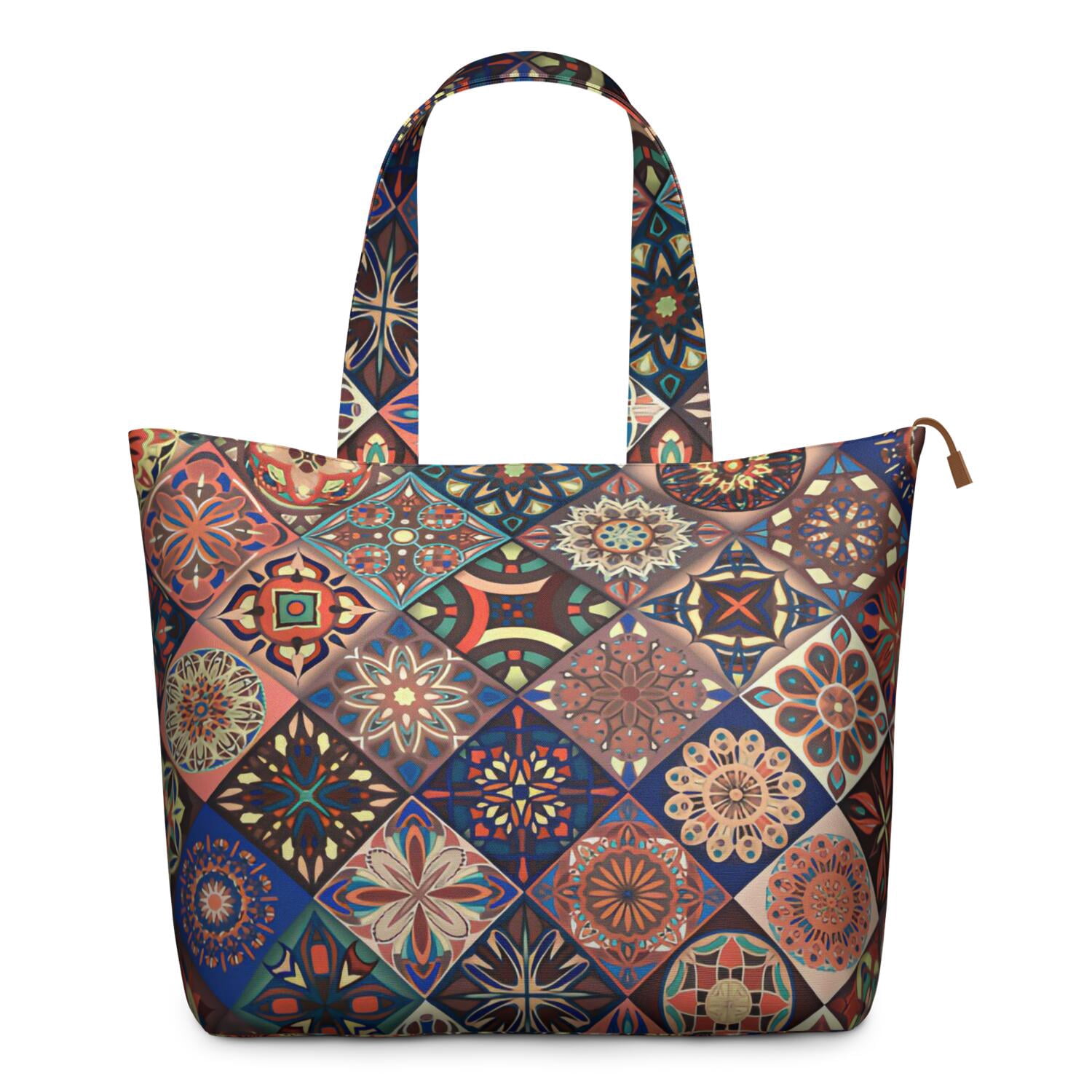 Tribal Ethnic Retro Carry-On Tote, Lightweight Travel Bag with ...