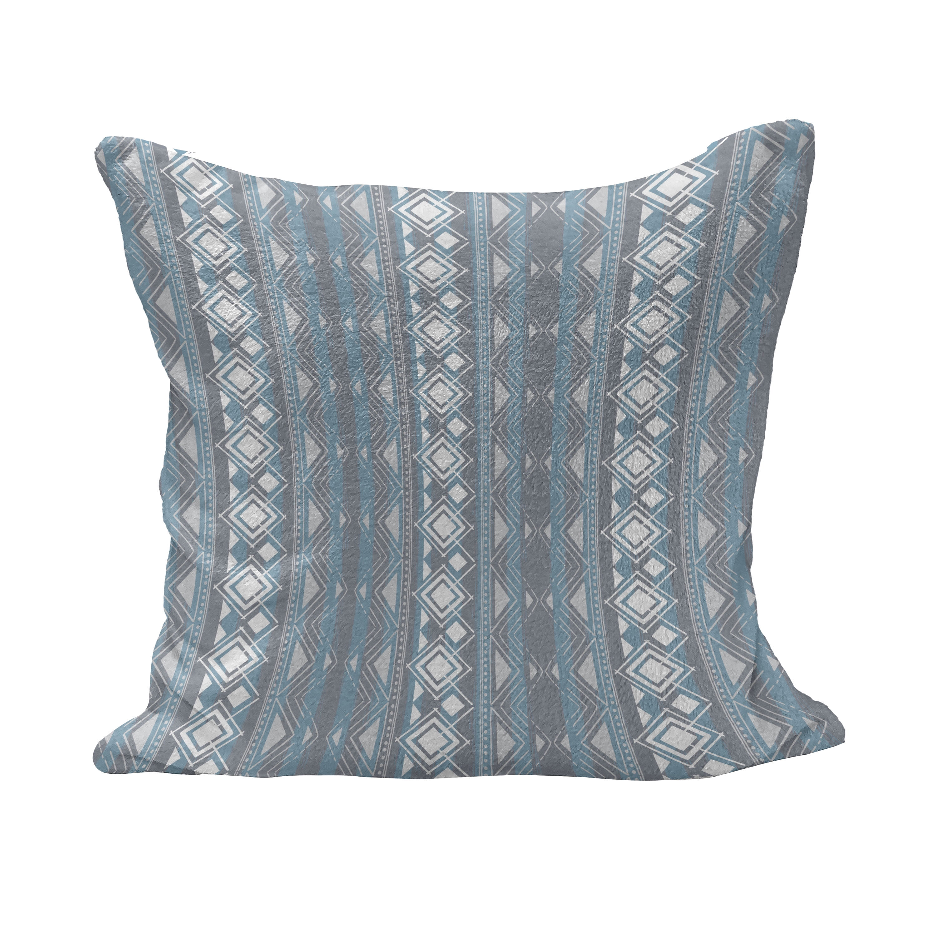 Tribal Fluffy Throw Pillow Cushion Cover, Moroccan Geometric Border ...
