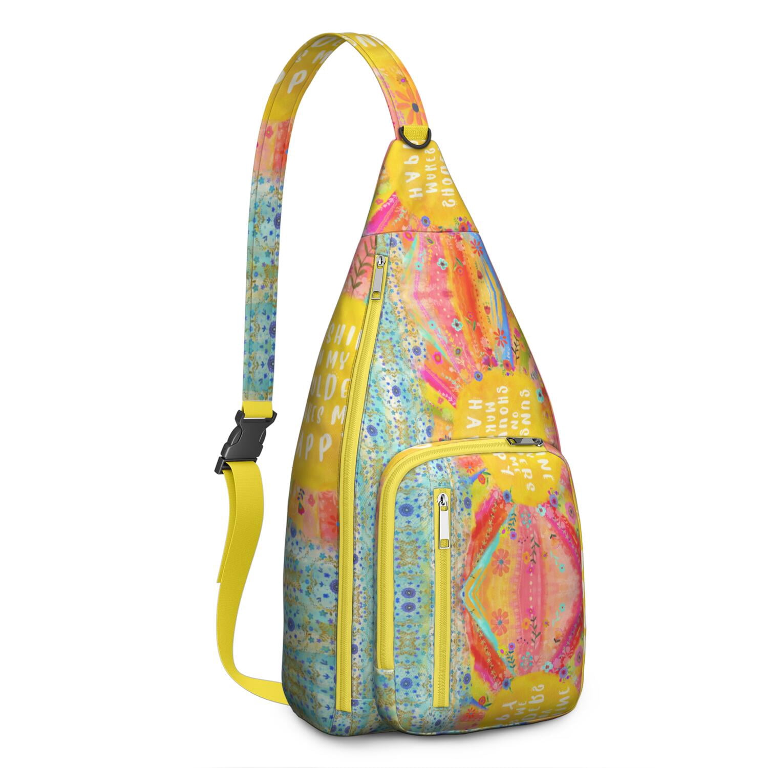 Tribal Folk Style Sling Backpack - Retro Hippie Crossbody Bag for ...