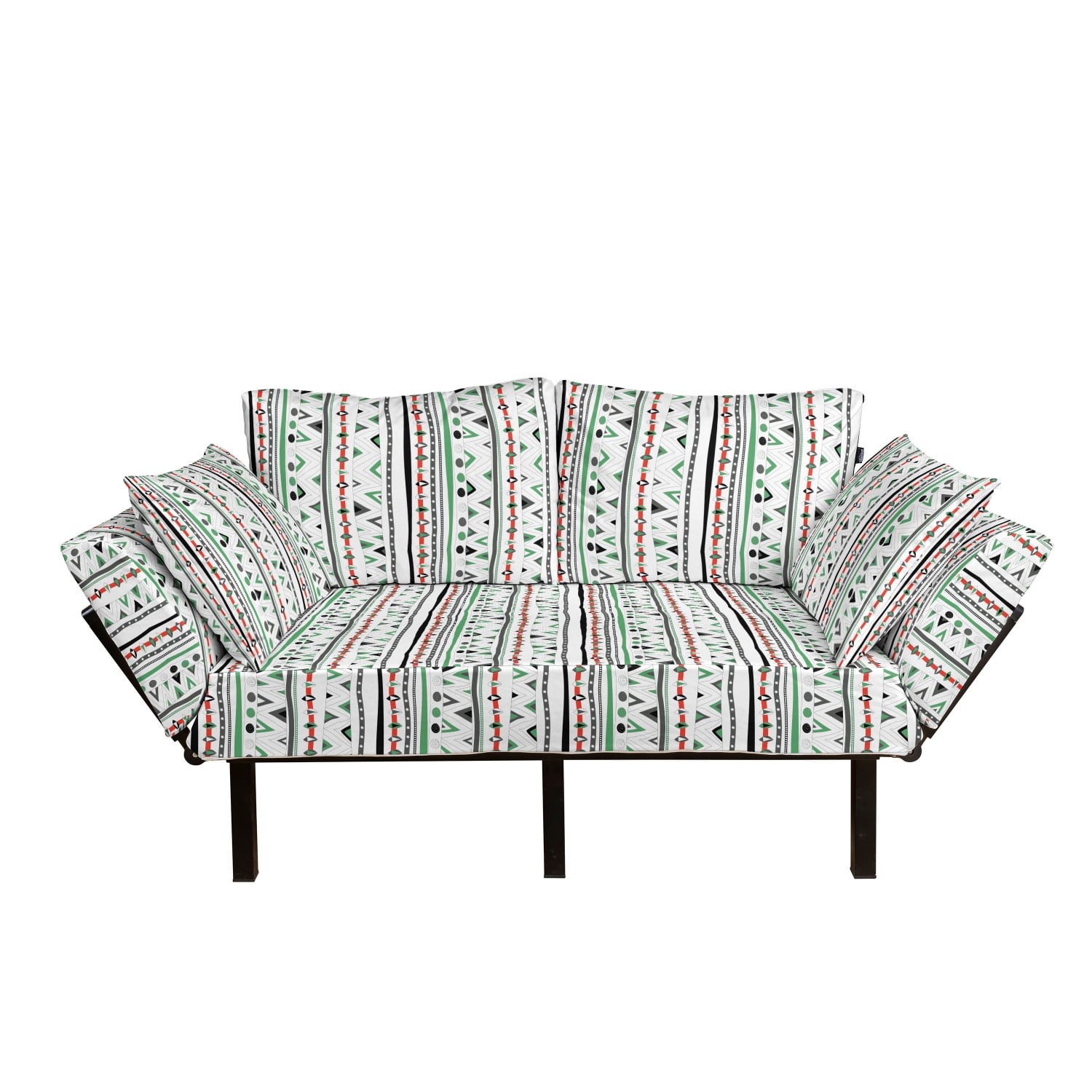 Tribal Futon Couch, Style Traditional Aztec Pattern Old Fashioned ...