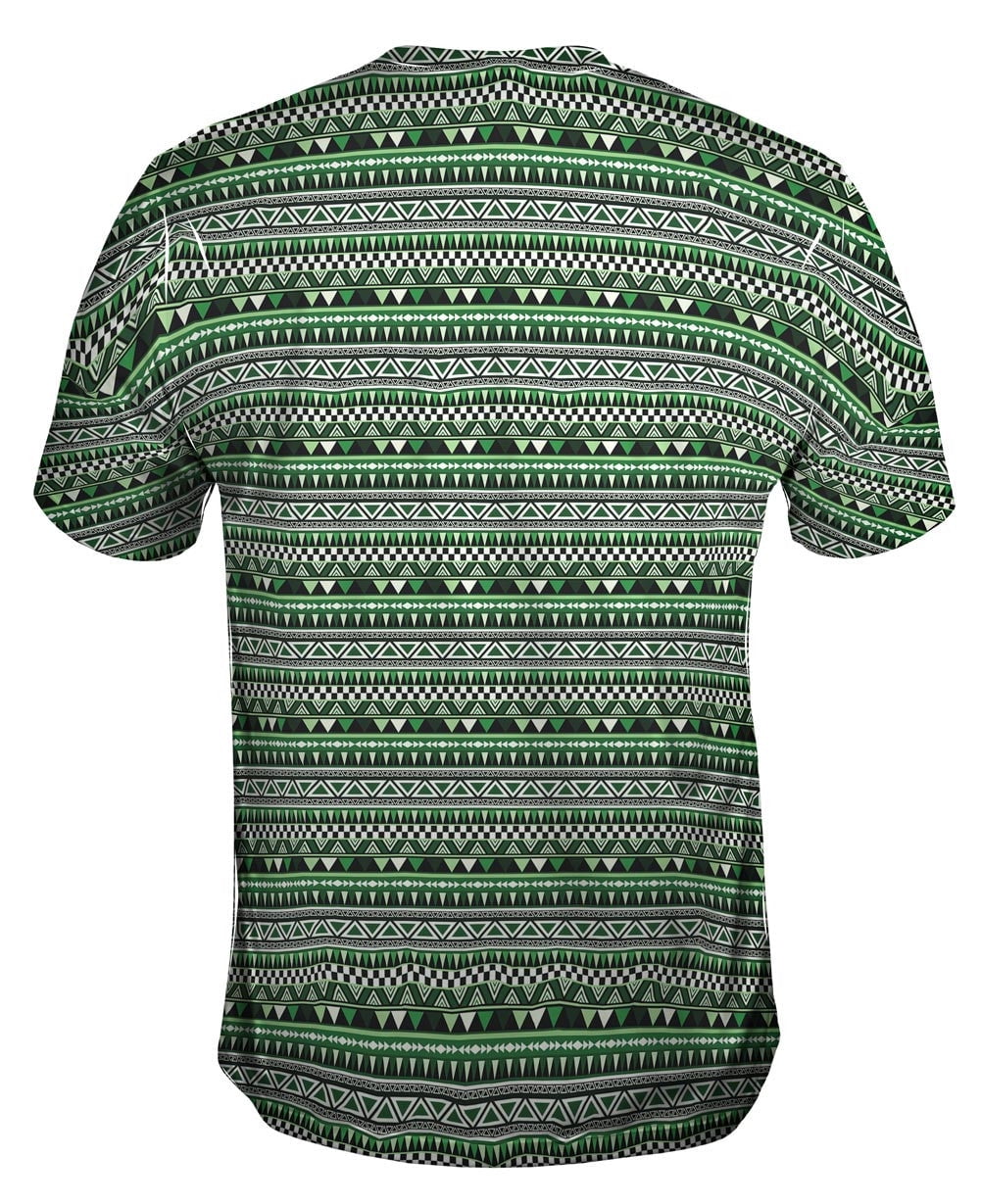 Tribal Green Aztec Warrior Mens T-Shirt All Over Print - Walmart.com