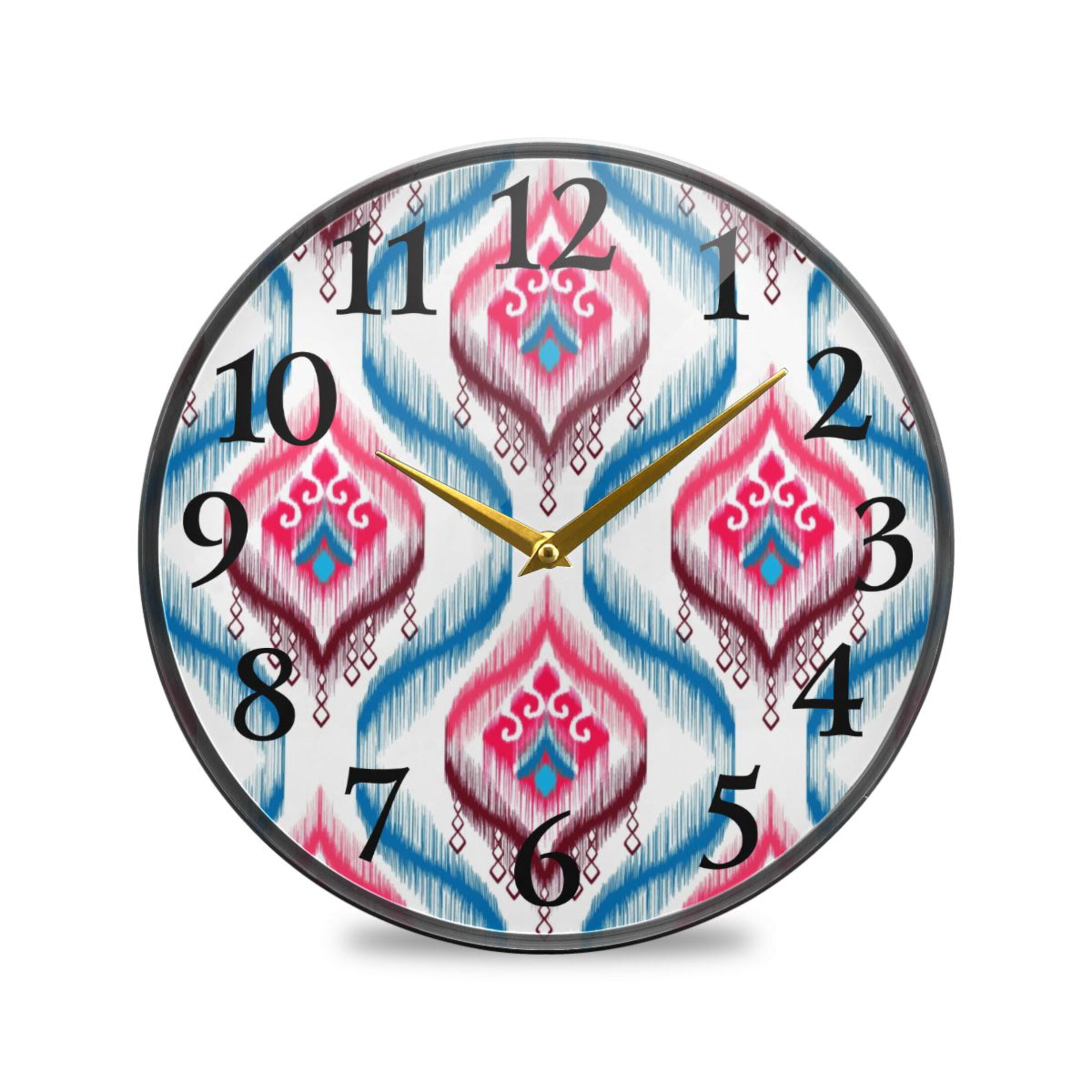 Tribal Indian Bohomia Ethnic Wall Clocks Battery Operated 11.9 Inch ...