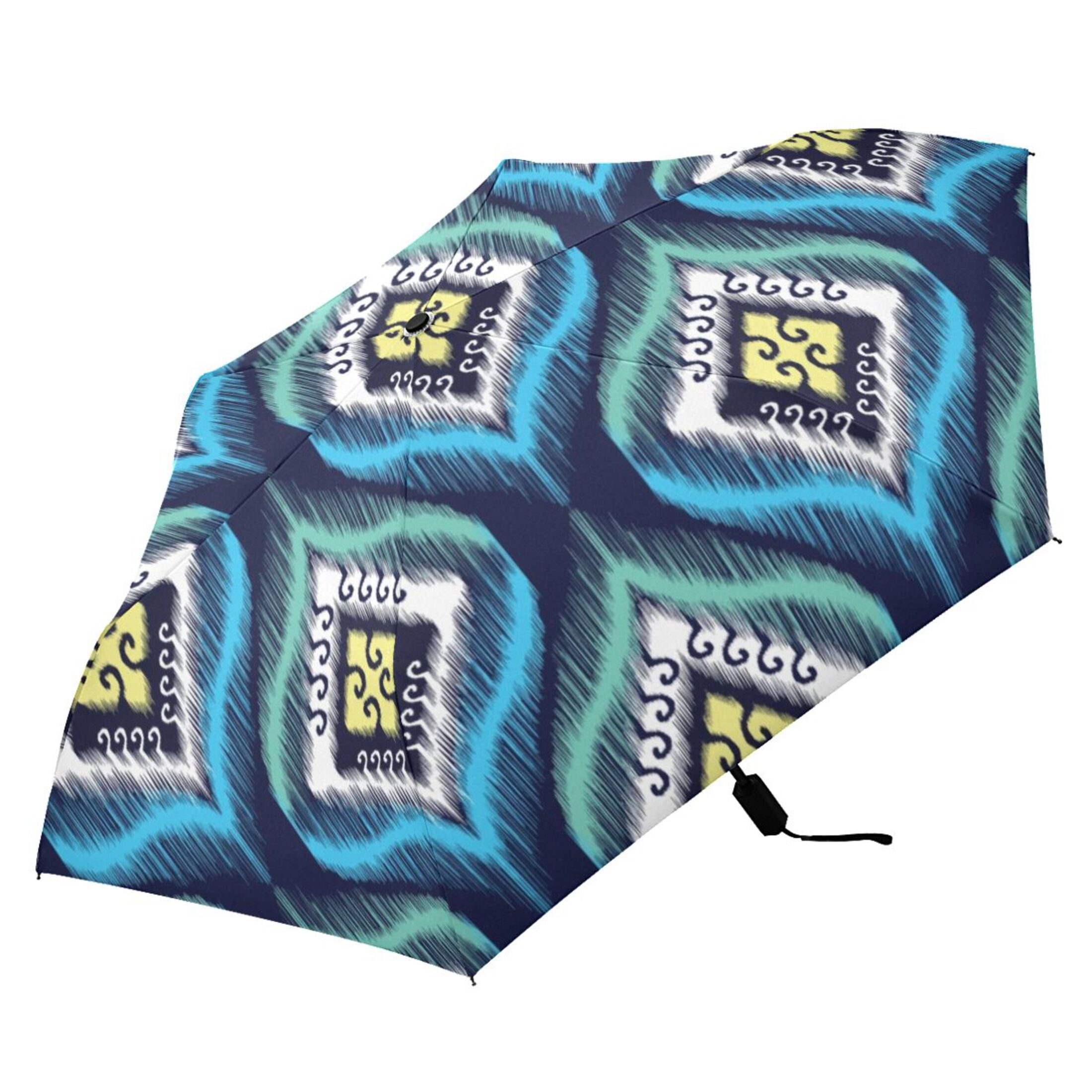 Tribal Indian Ethnic Bohomia Compact Folding Umbrella for Rain ...