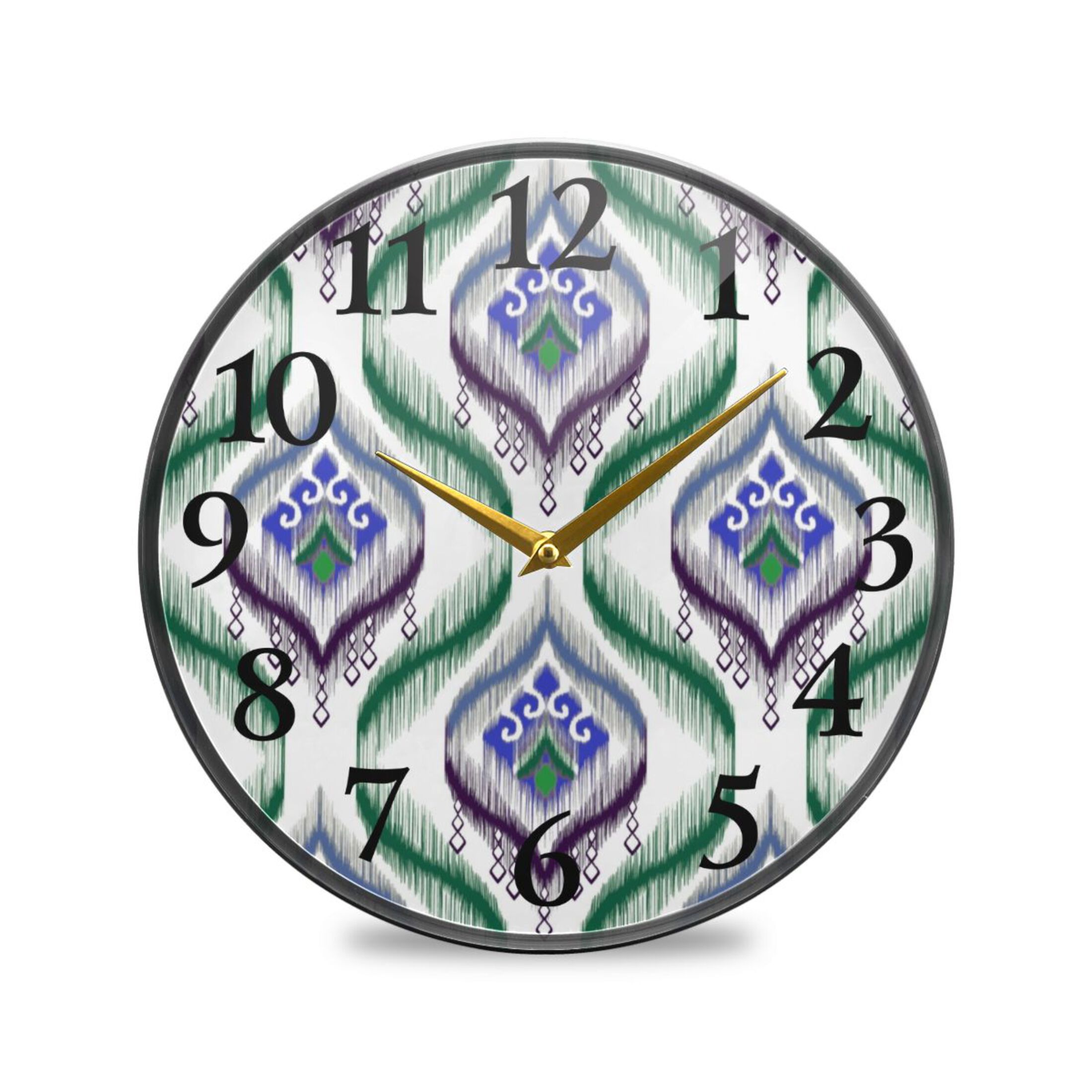Tribal Indian Ethnic Mandala Boho Wall Clocks Battery Operated 9.5 Inch ...