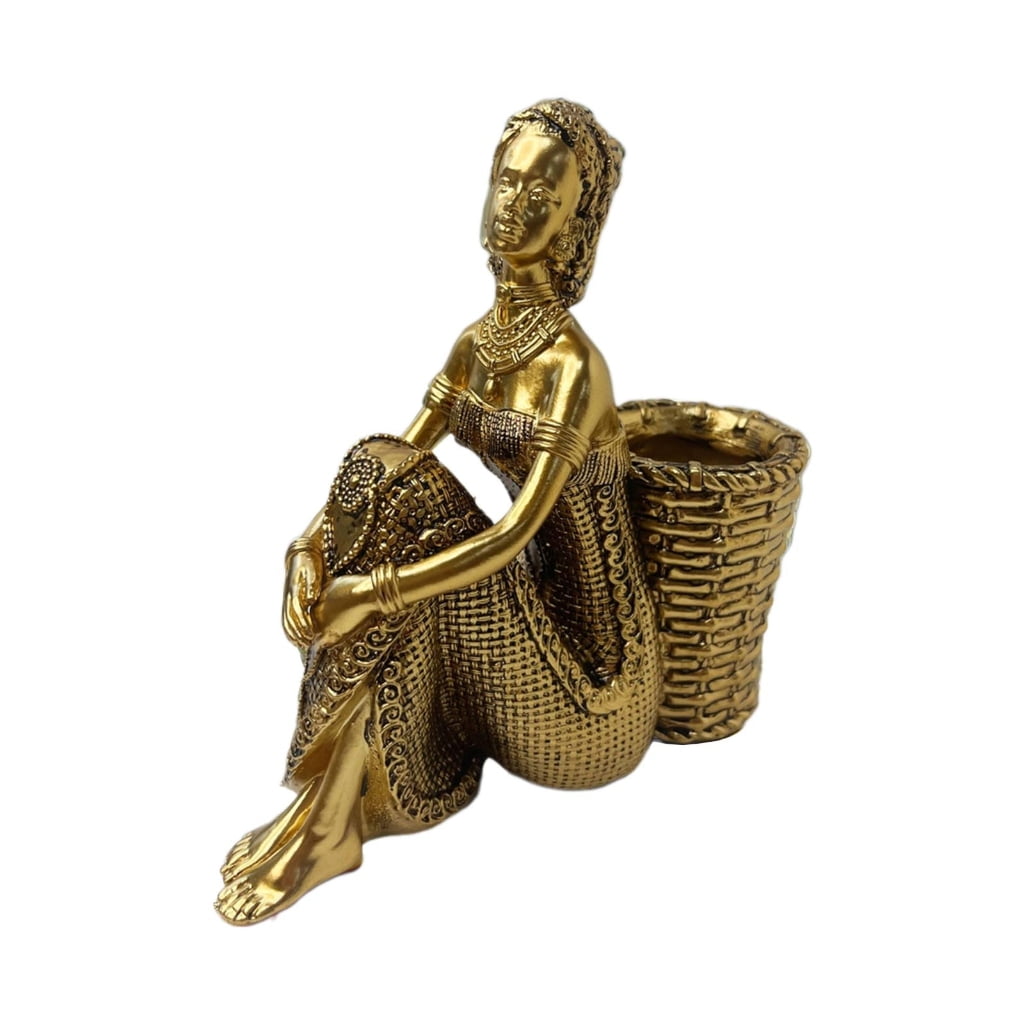Tribal Lady Figure Statue African Woman Resin Decorations Perfect for ...