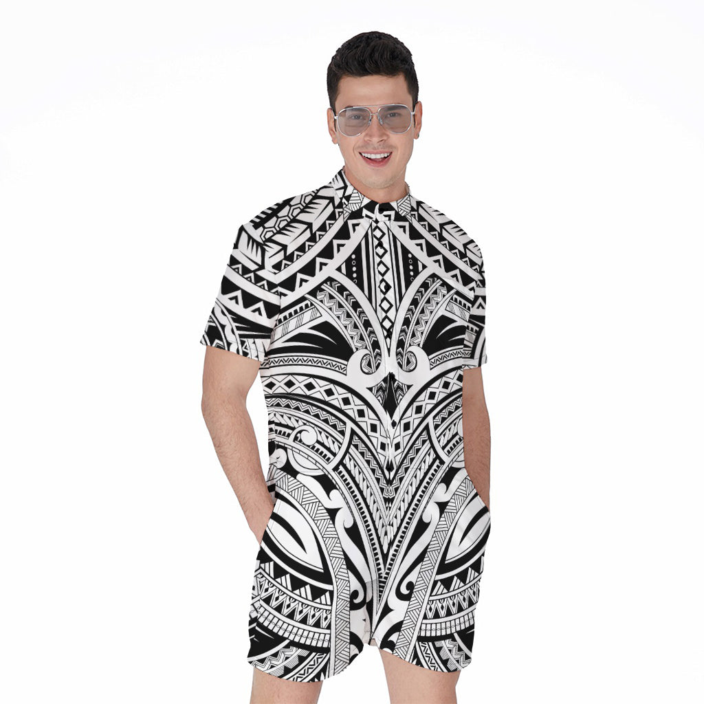 Tribal Maori Polynesian Tattoo Short Sleeve Men'S Rompers, Polynesian ...