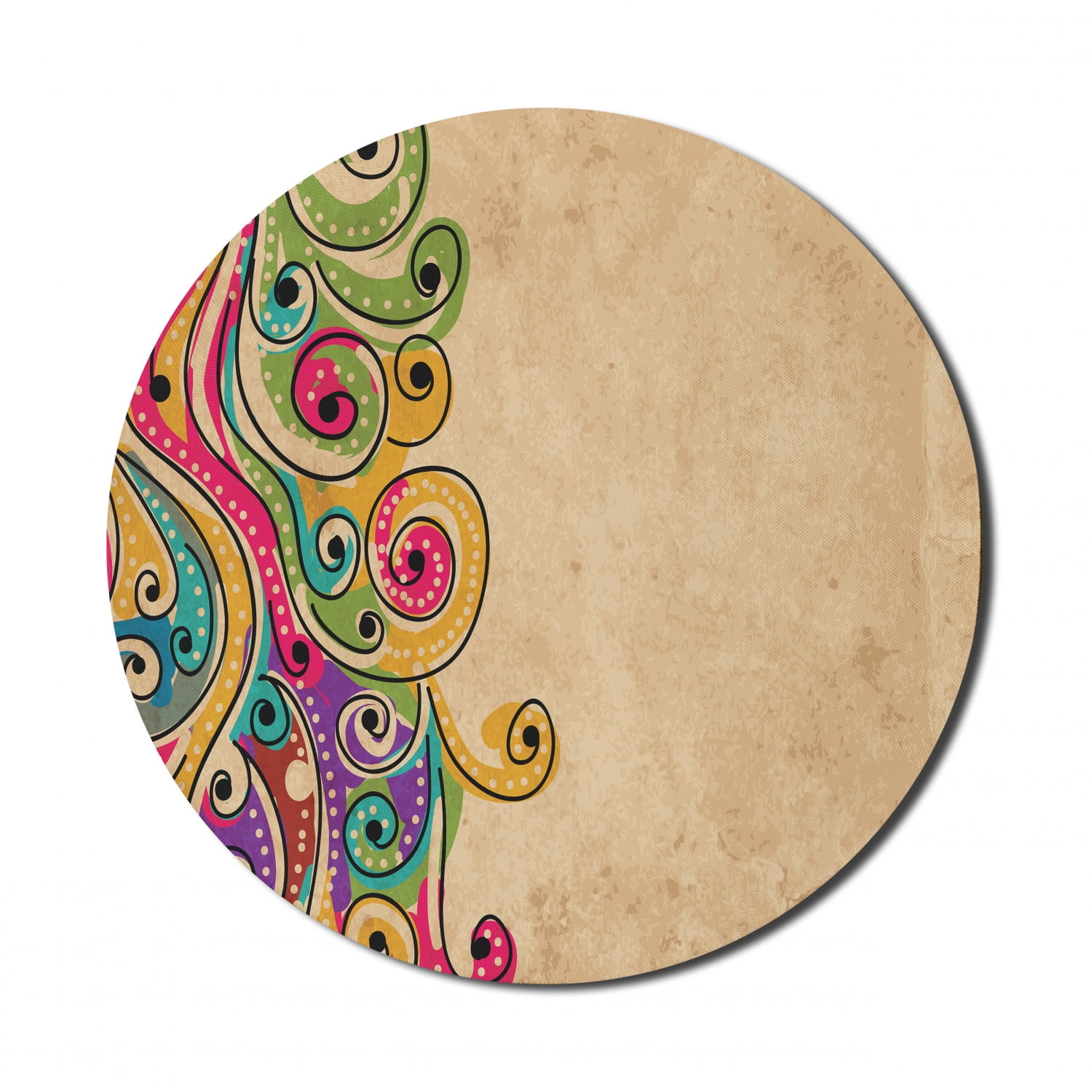 Tribal Mouse Pad for Computers, Traditional Folk Art Pattern with Hand ...