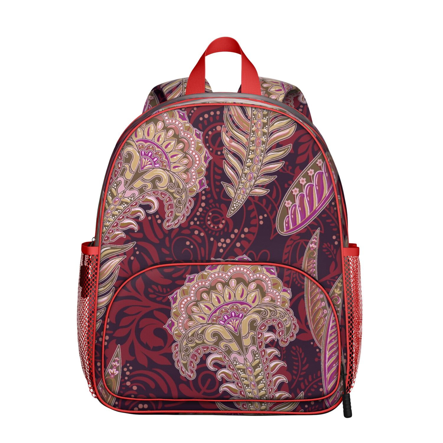 Tribal Paisley Design Backpack - Waterproof Ergonomic School Bag with ...