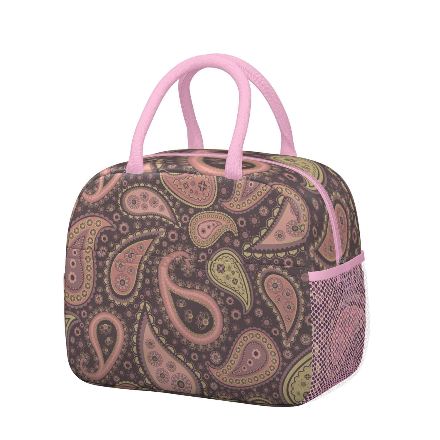 Tribal Paisley Lunch Tote - Insulated Thermal Lunch Bag, Ethnic ...