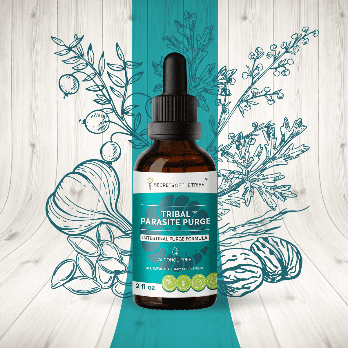 Tribal Parasite Purge Alcohol-FREE Extract, Tincture, Glycerite ...