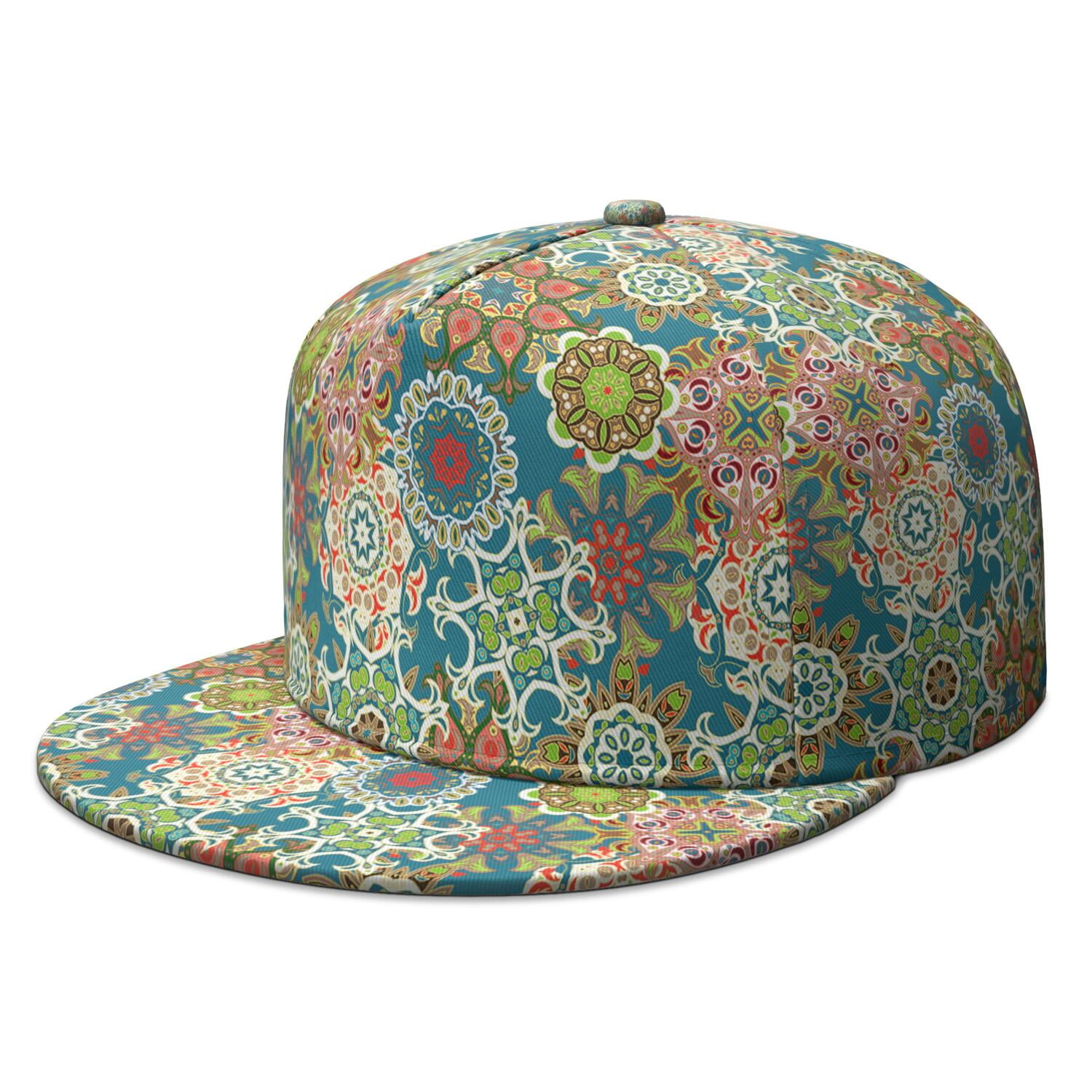 Tribal Patterns Flat Brim Hat - Adjustable Hip Hop Cap for Men & Women ...
