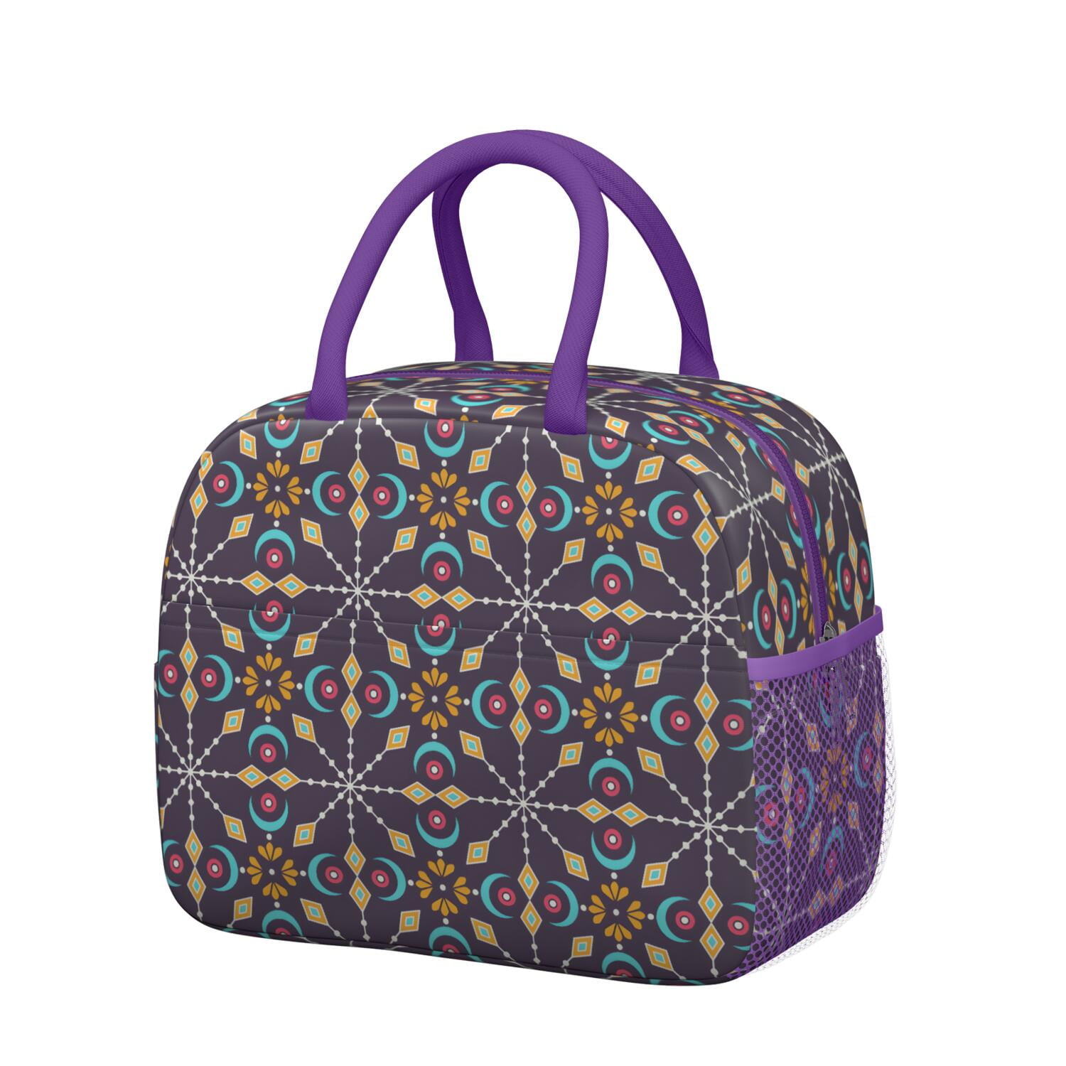 Tribal Patterns Insulated Lunch Box - Reusable Thermal Lunch Bag, Splash-Proof & Durable ...