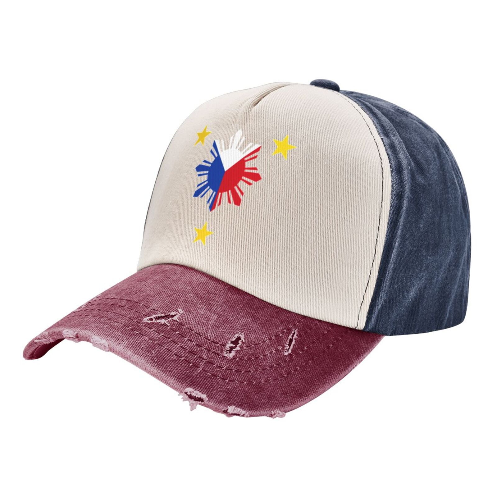 Tribal Philippines Filipino Sun and Stars Baseball Cap Vintage Denim ...