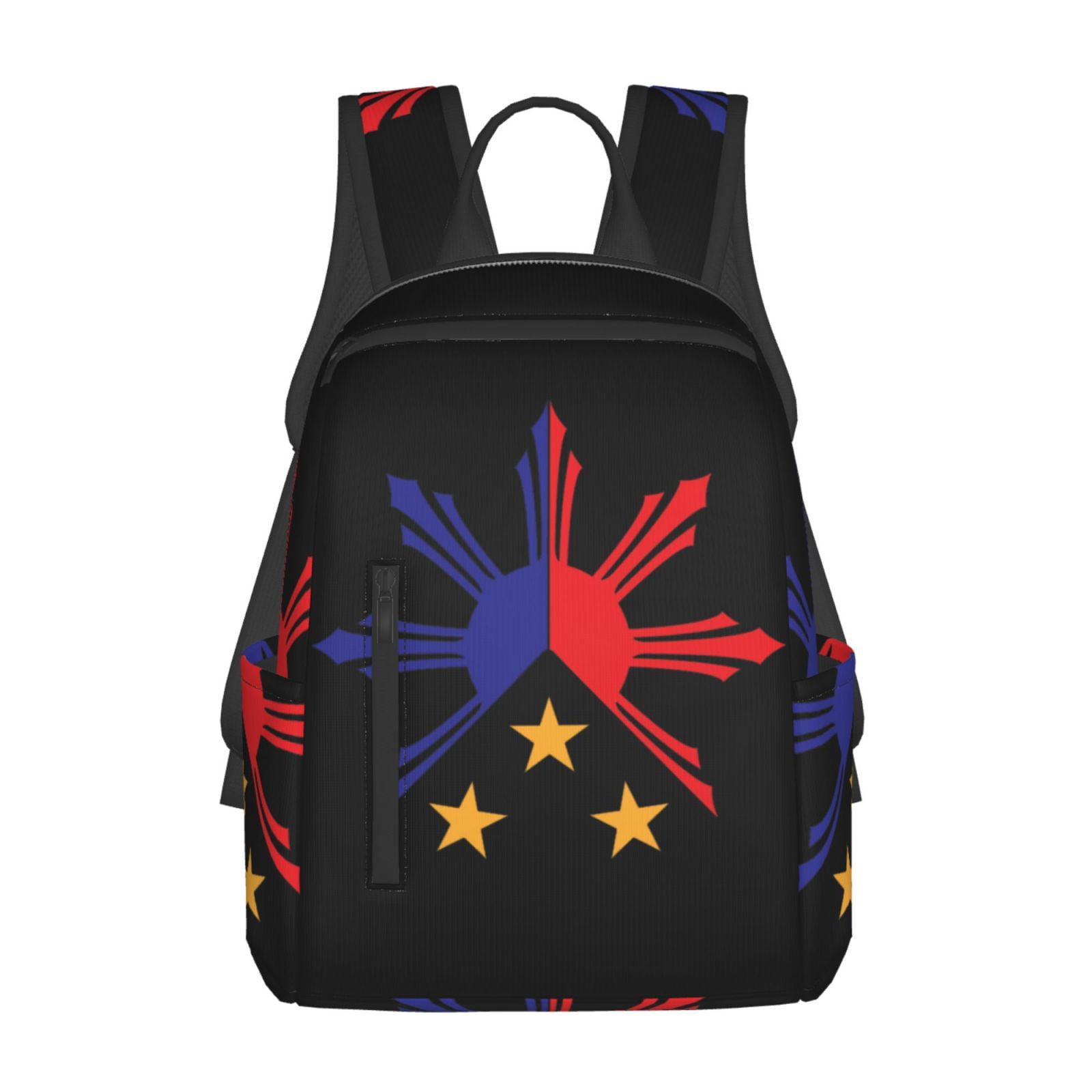 Tribal Philippines Filipino Sun and Stars Black Backpack for Women Men ...