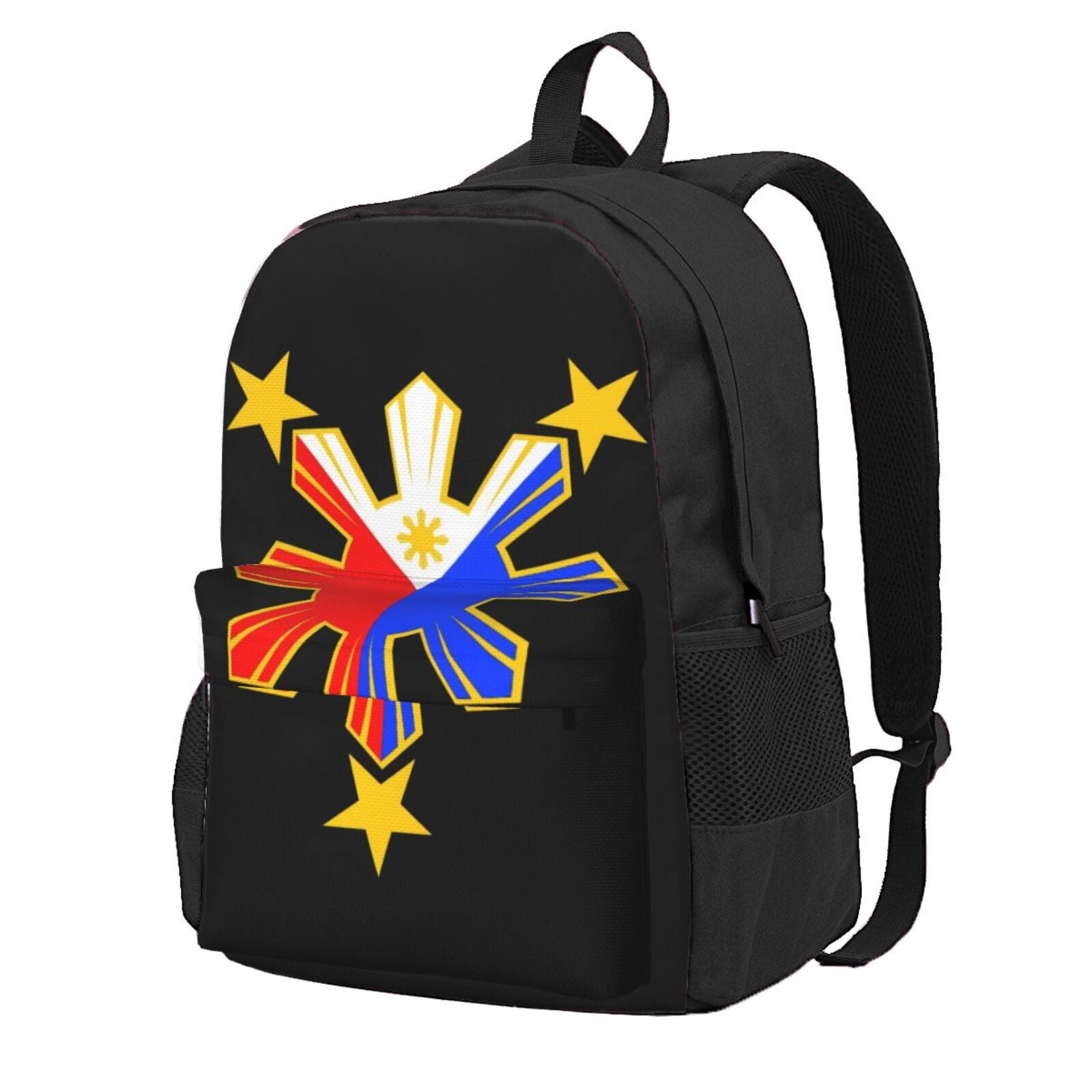 Tribal Philippines Filipino Sun and Stars Black Backpack for Women Men ...