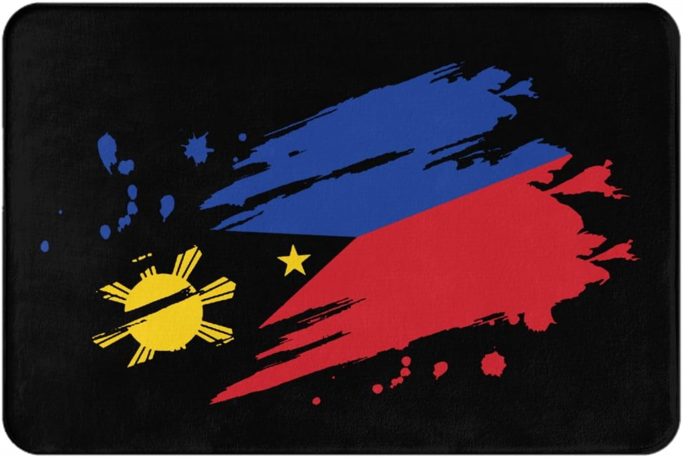 Tribal Philippines Filipino Sun and Stars Flag Indoor Doormat, Door ...
