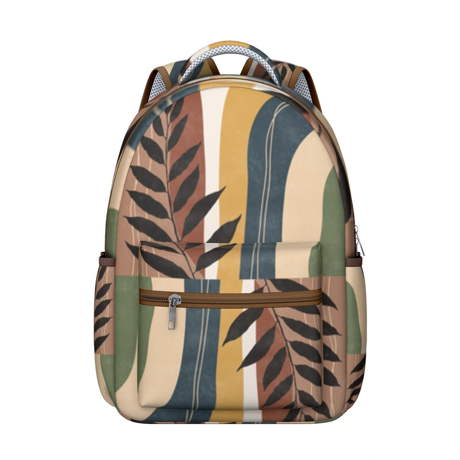 Tribal Print Boho Backpack for Students - 17" Laptop Compartment, Heavy ...