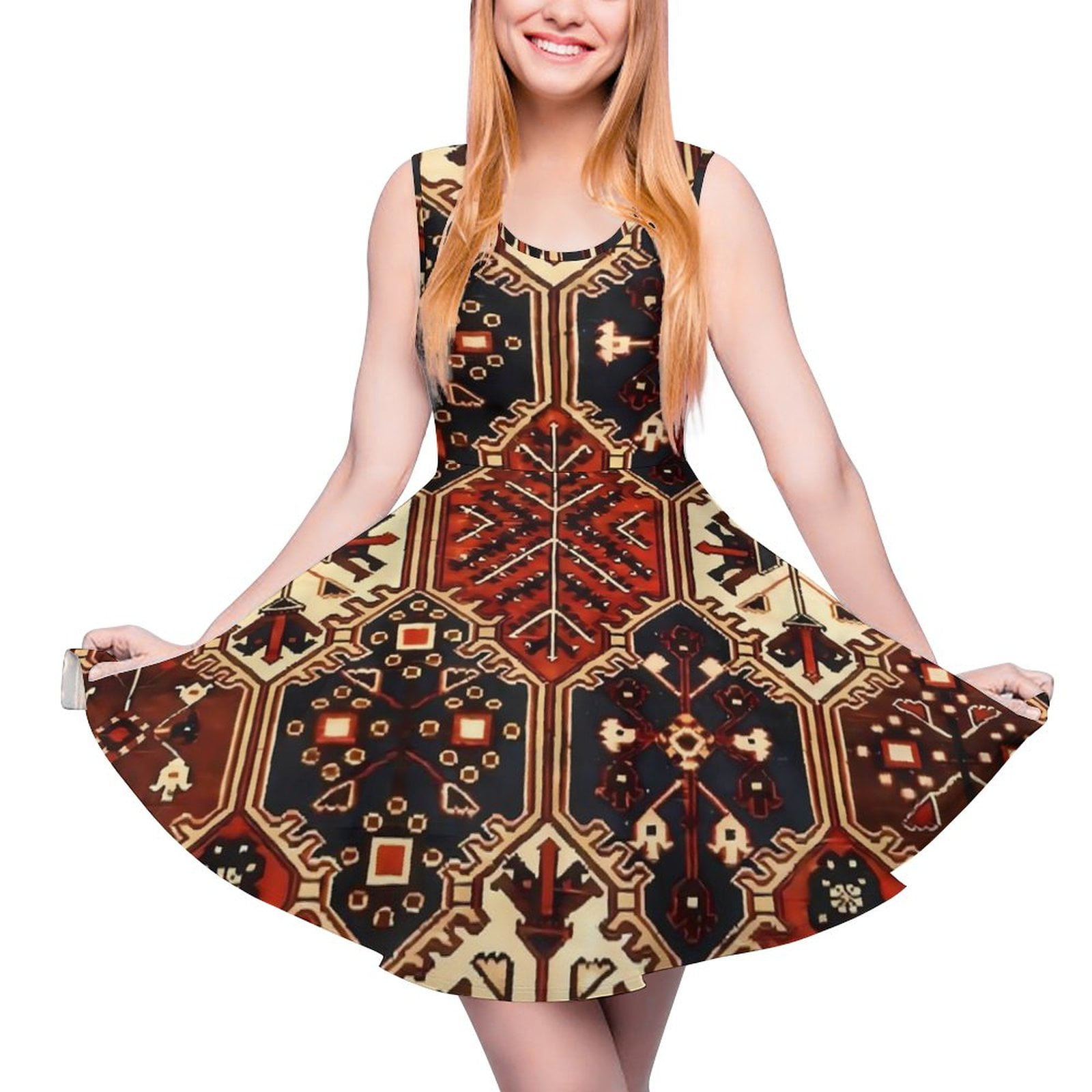 Tribal Print Dress Aztec Tribal Boho Style Night Club Dresses High ...