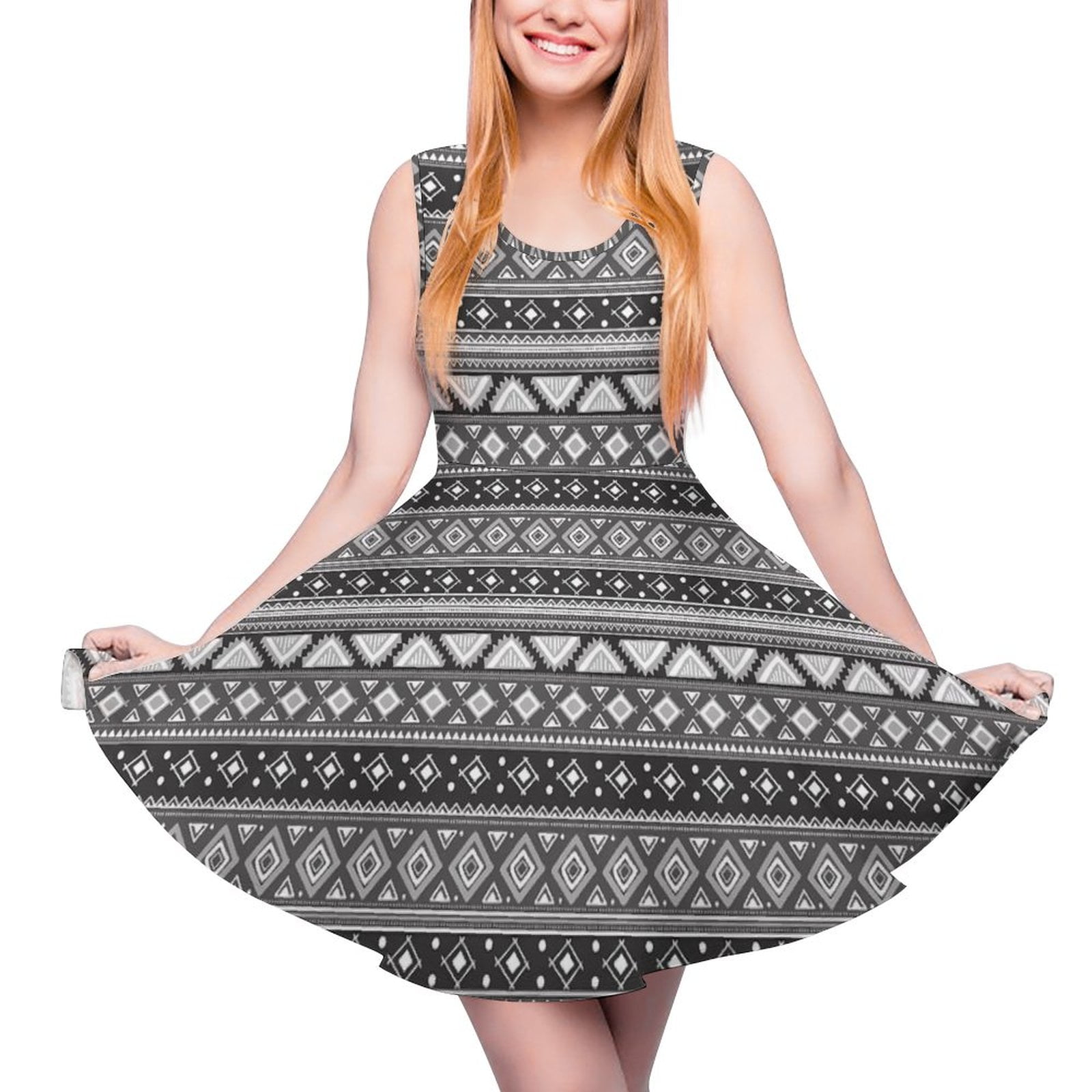 Tribal Print Dress Aztec Tribal Boho Style Night Club Dresses High ...