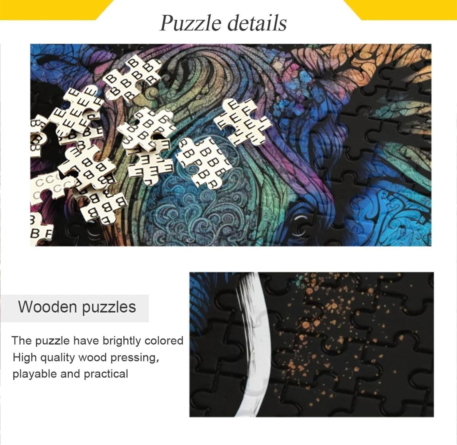 Tribal Rainbow Elephant Jigsaw Puzzle, Paper Wood Composite Material ...