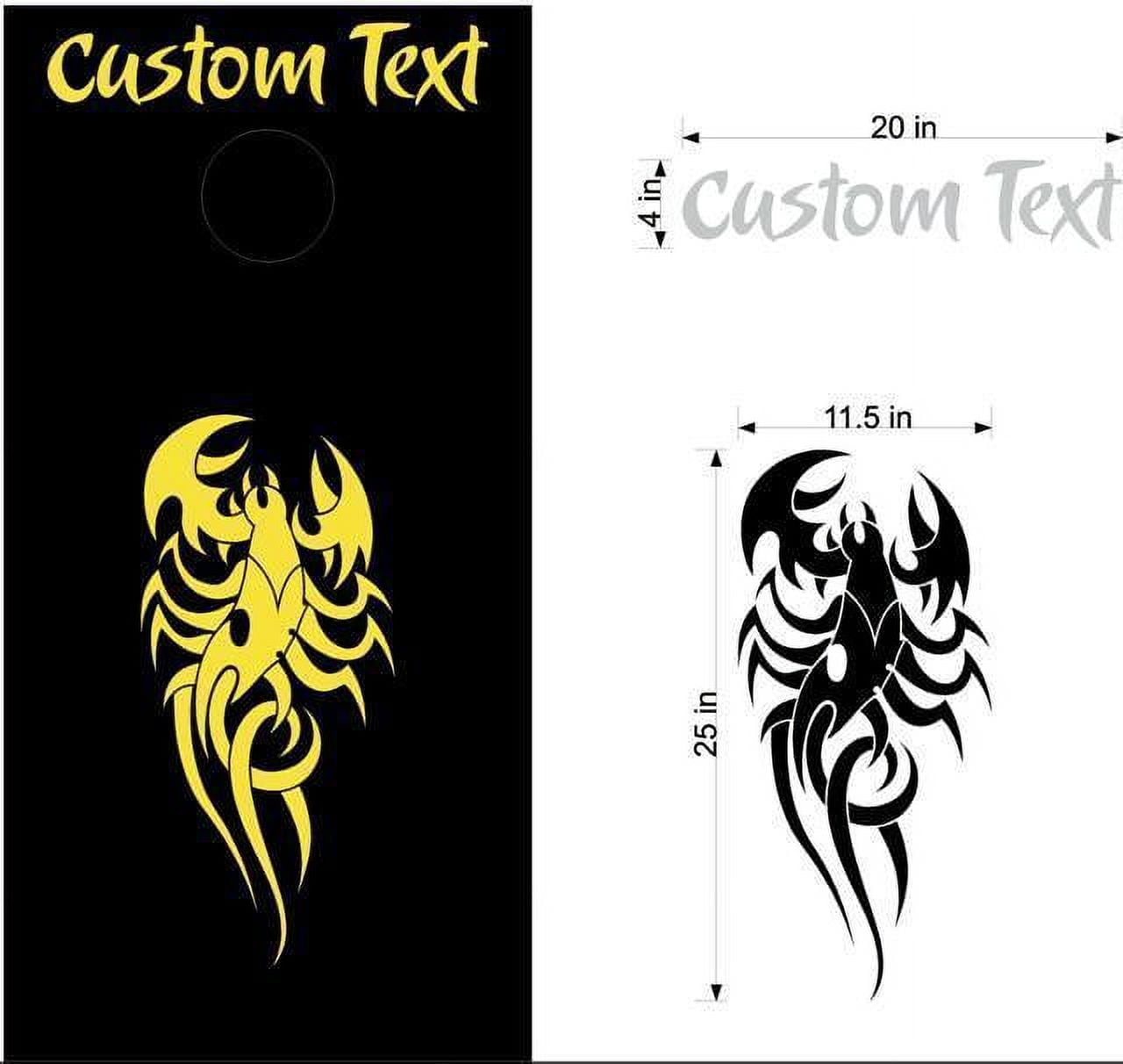 Tribal Scorpion Cornhole Board Vinyl Decal Sticker - Walmart.com