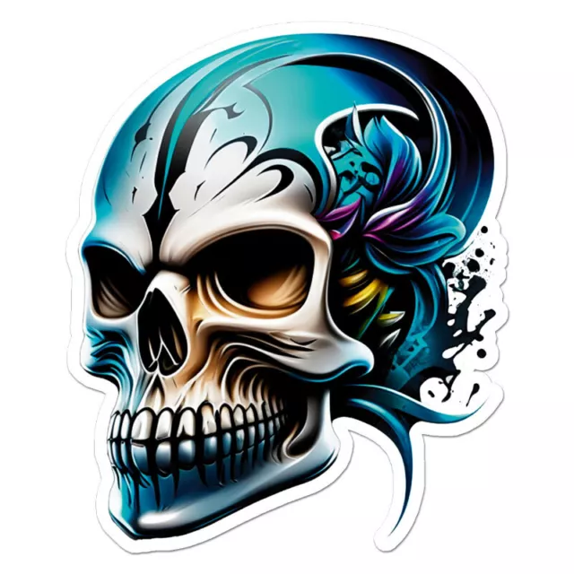 Tribal Skull Sticker Indoor Outdoor Phone Decal Water Bottle Stickers ...