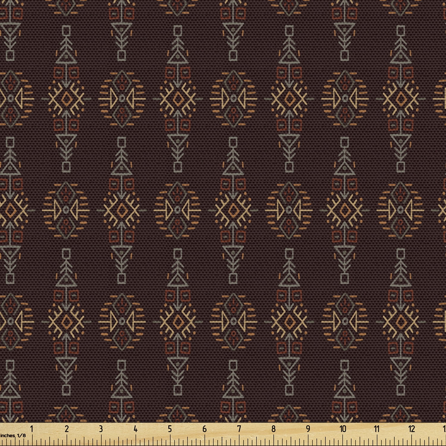 Ambesonne Tribal Fabric by the Yard Upholstery, Aboriginal Art Boho ...