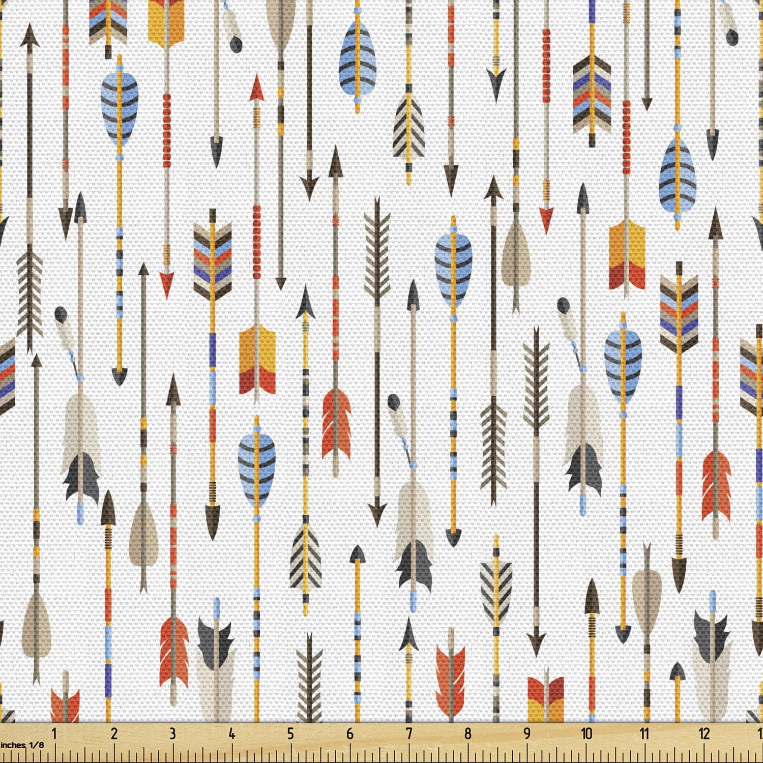 Ambesonne Tribal Fabric by the Yard Upholstery, Direction Pointers Folk ...