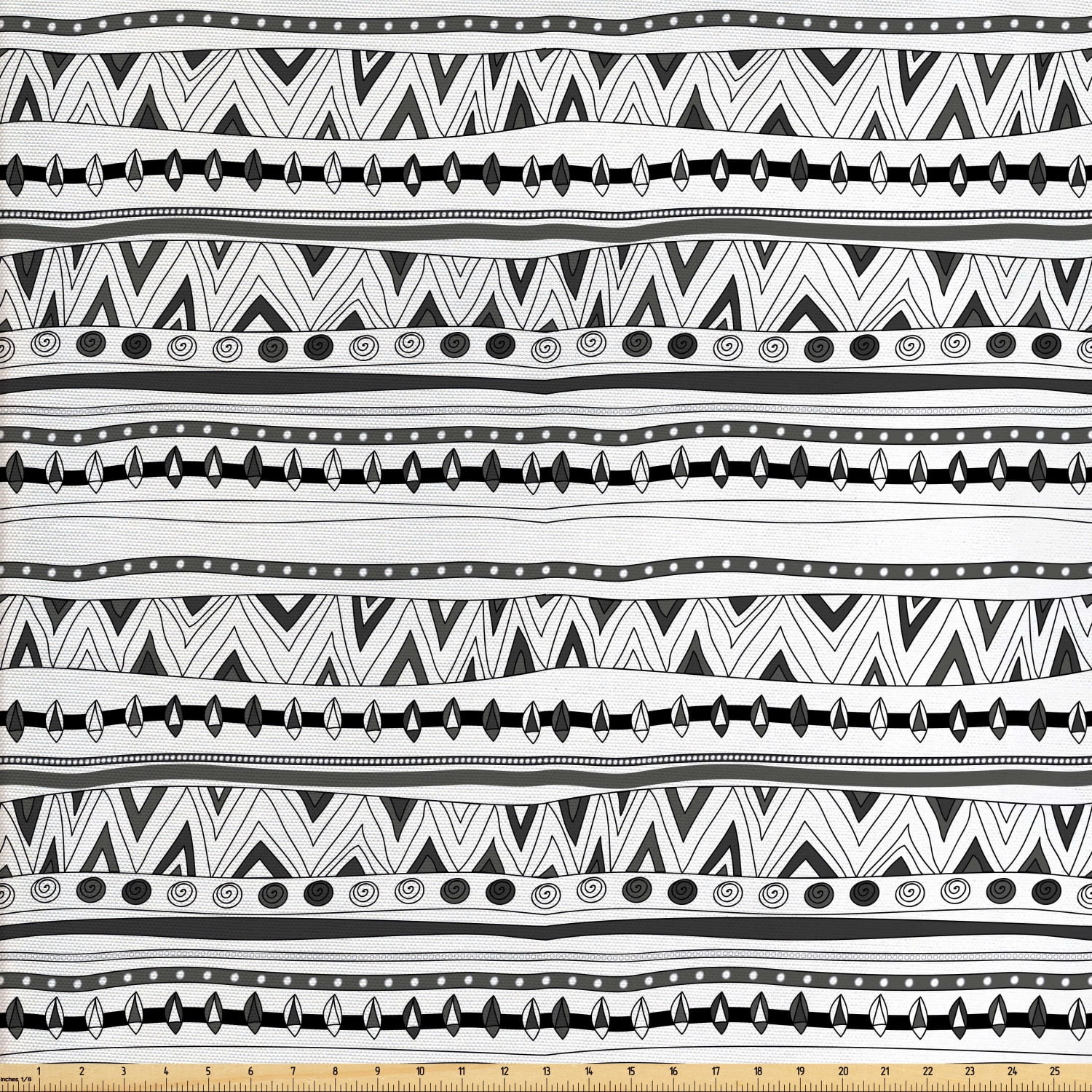 Tribal Sofa Upholstery Fabric by the Yard, Prehistoric Aztec with ...