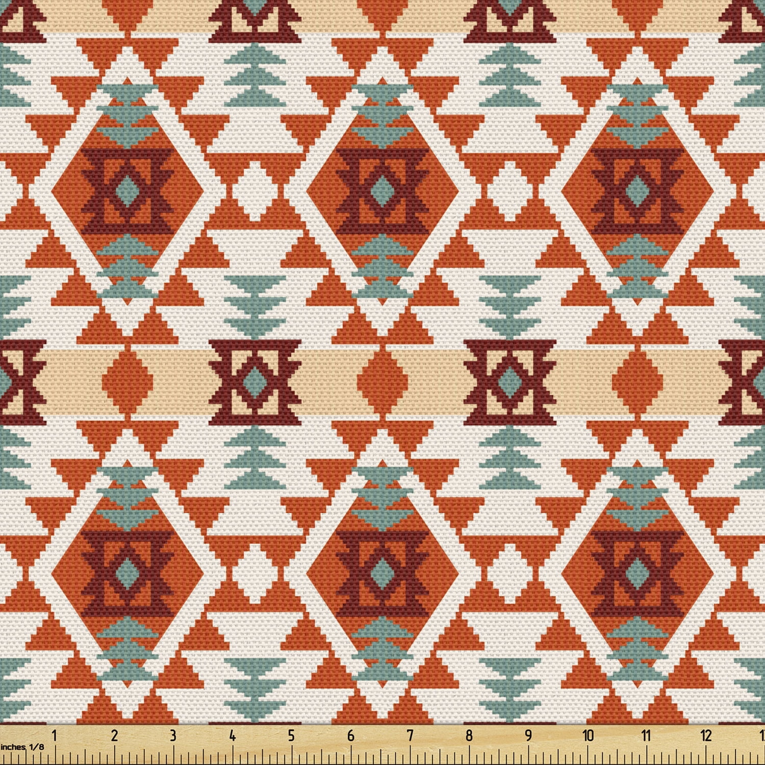 Ambesonne Tribal Fabric by the Yard Upholstery, Aztec Folk Native Motif ...
