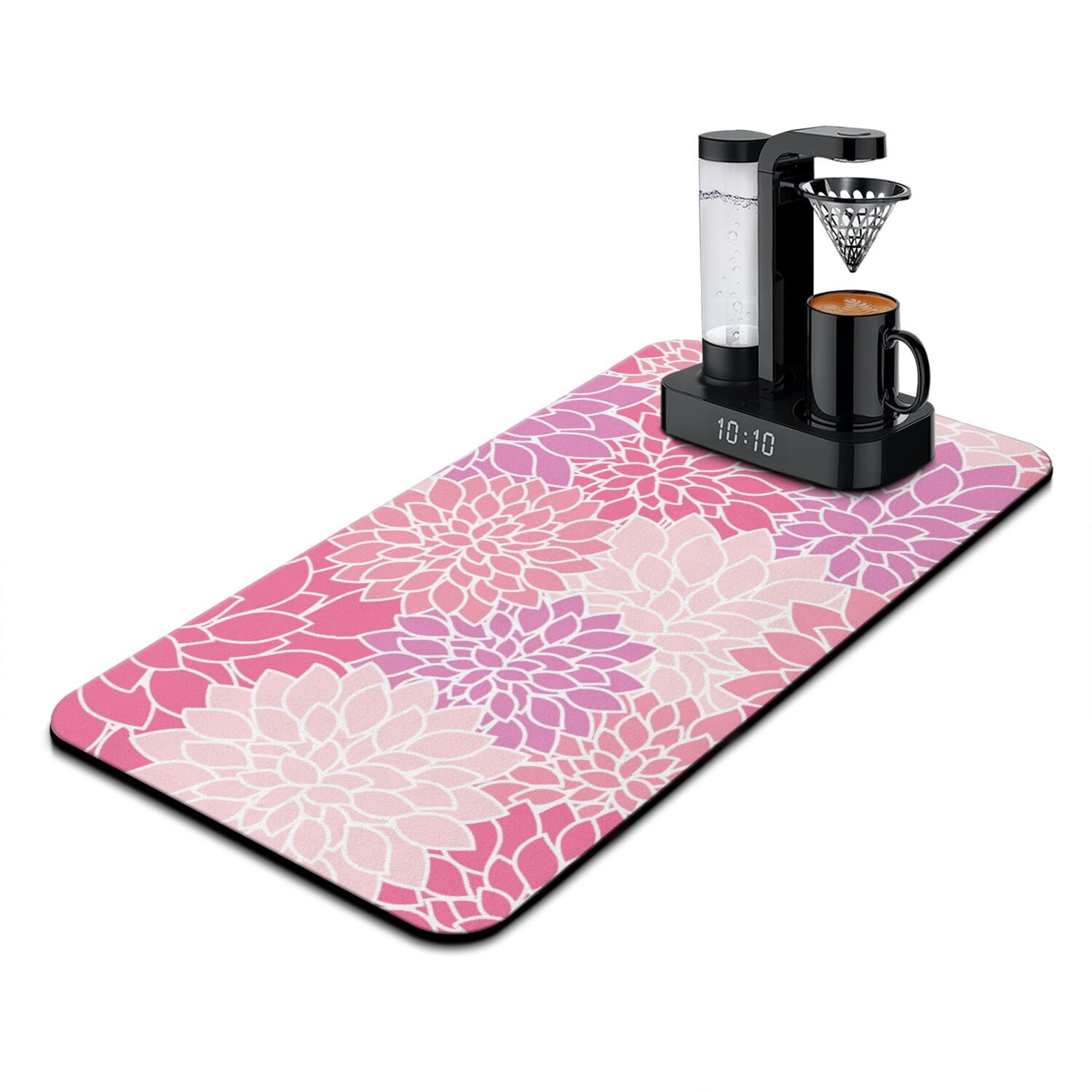 Tribal Style Absorbent Coffee Mat, Leak-Proof Dish Drying Pad with Boho ...