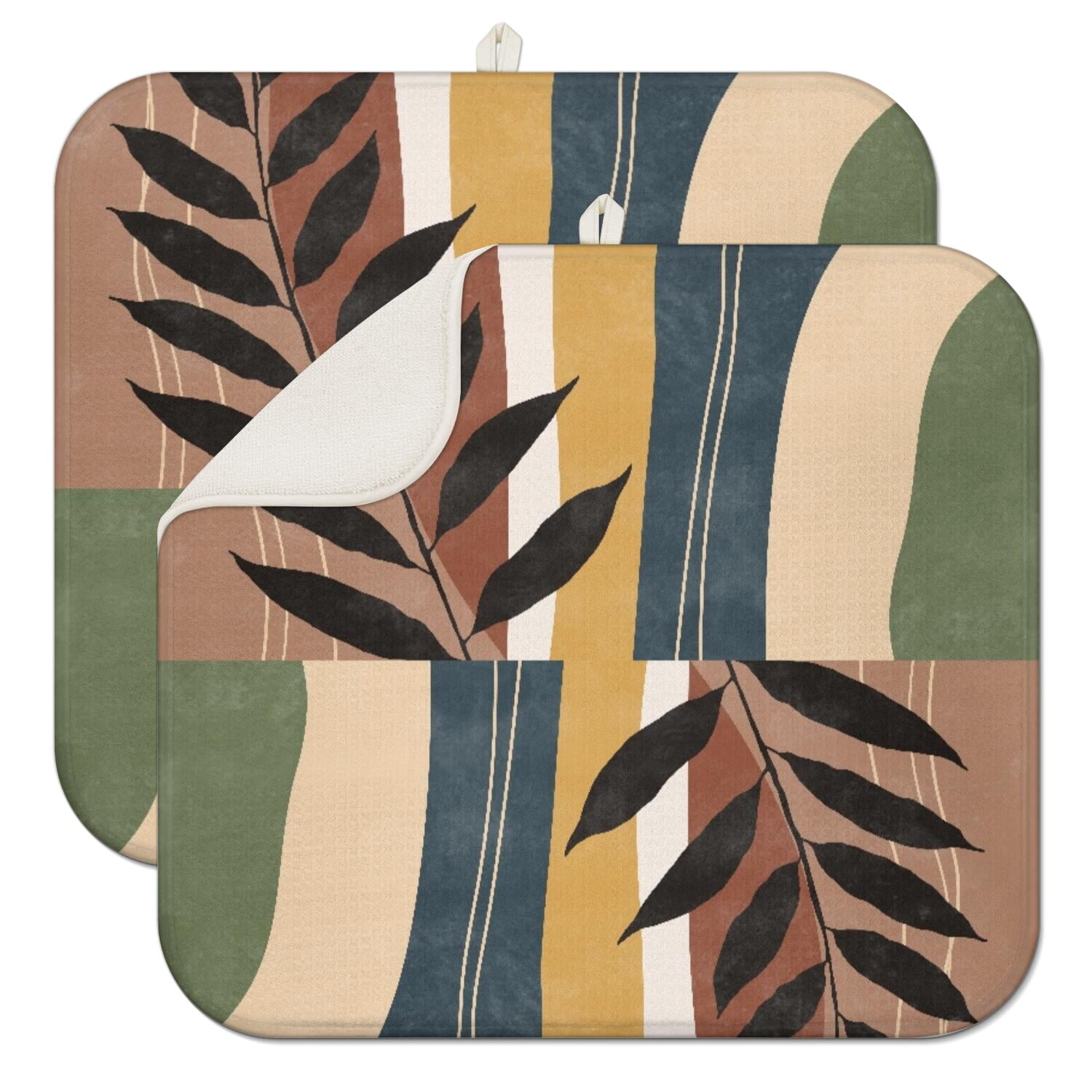 Tribal Style Dish Drying Mat Boho Chic Coffee Maker Mat Vintage ...